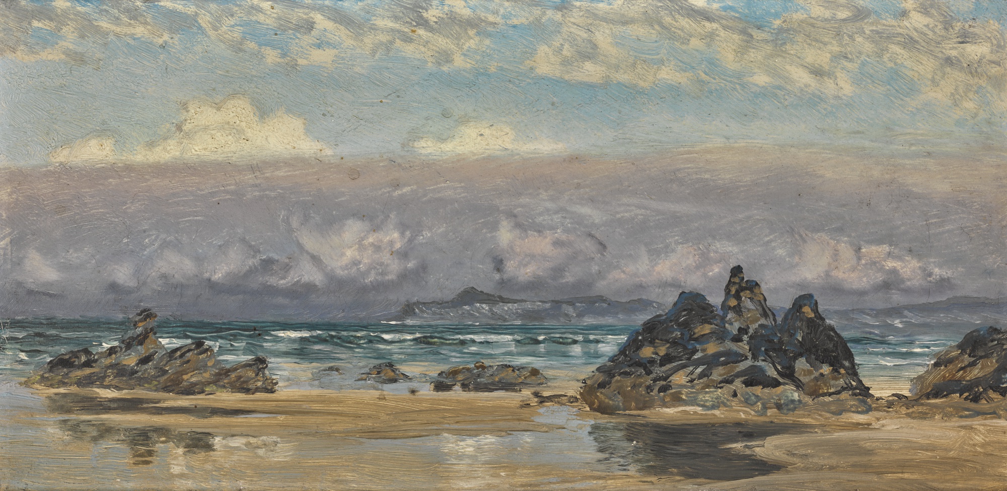 JOHN BRETT, A.R.A. | NEWQUAY, CORNWALL | Victorian, Pre-Raphaelite ...