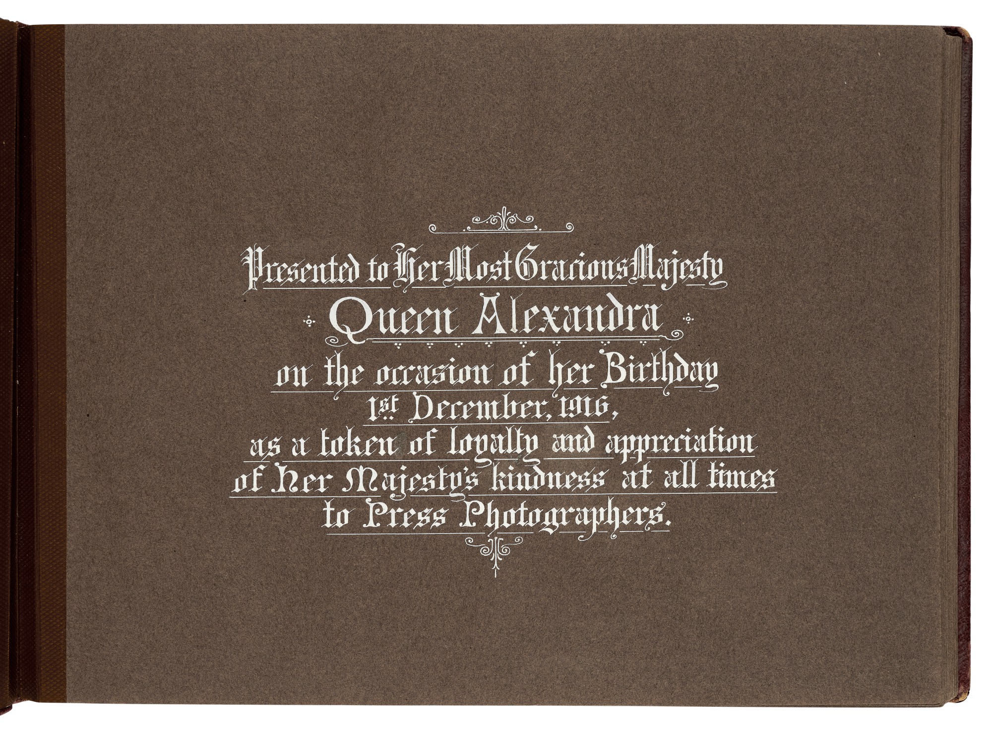 Queen Alexandra | Album of photographs presented to her by Press ...