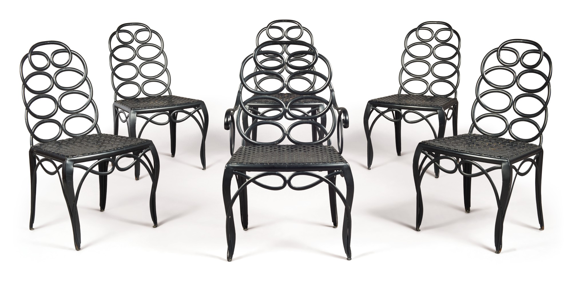ATTRIBUTED TO FRANCES ELKINS | SET OF SIX LOOP CHAIRS | Marc Jacobs: A ...