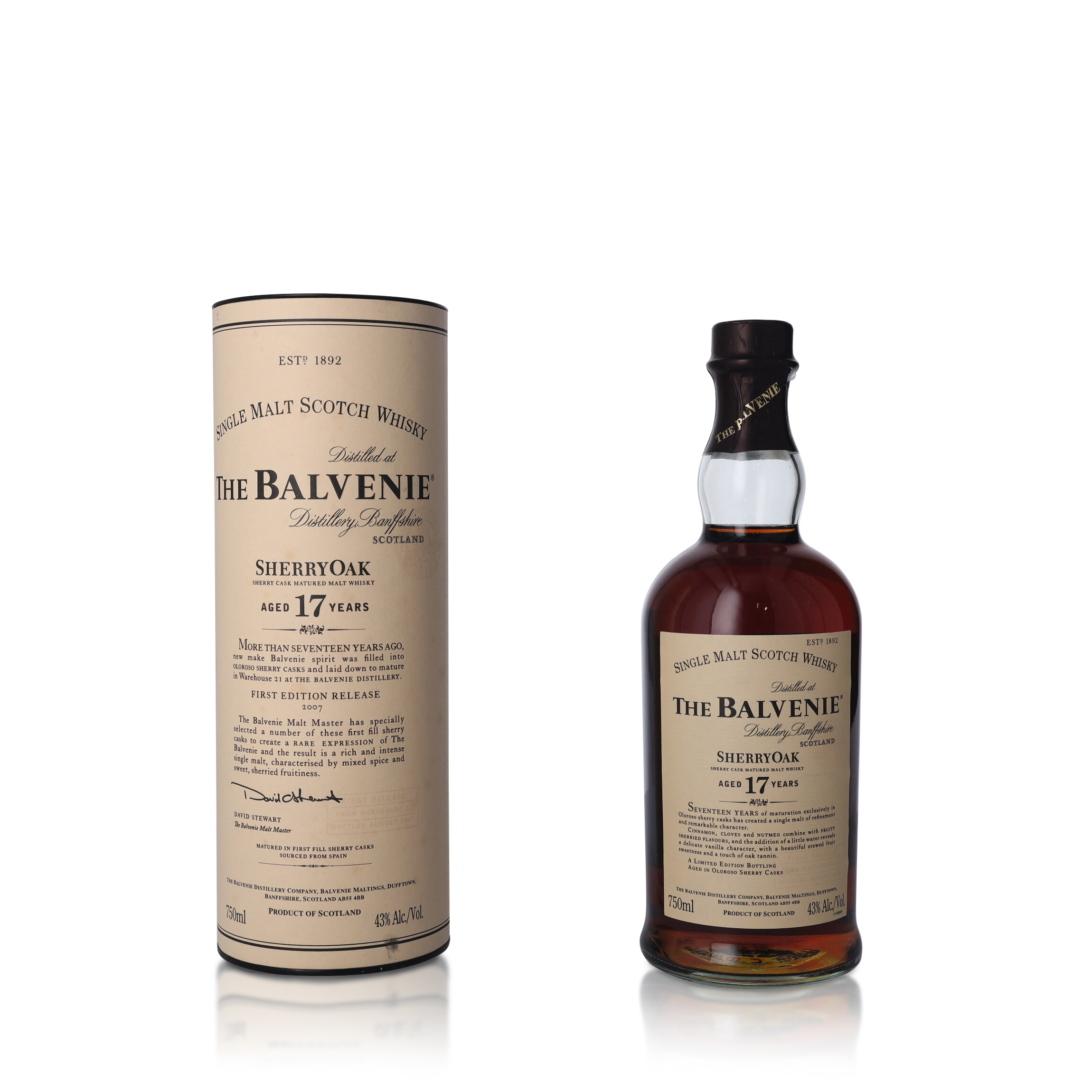The Balvenie 17 Year Old Sherry Oak 430 Abv Nv 1 Bt75 Distilled Whisky Whiskey And Moutai
