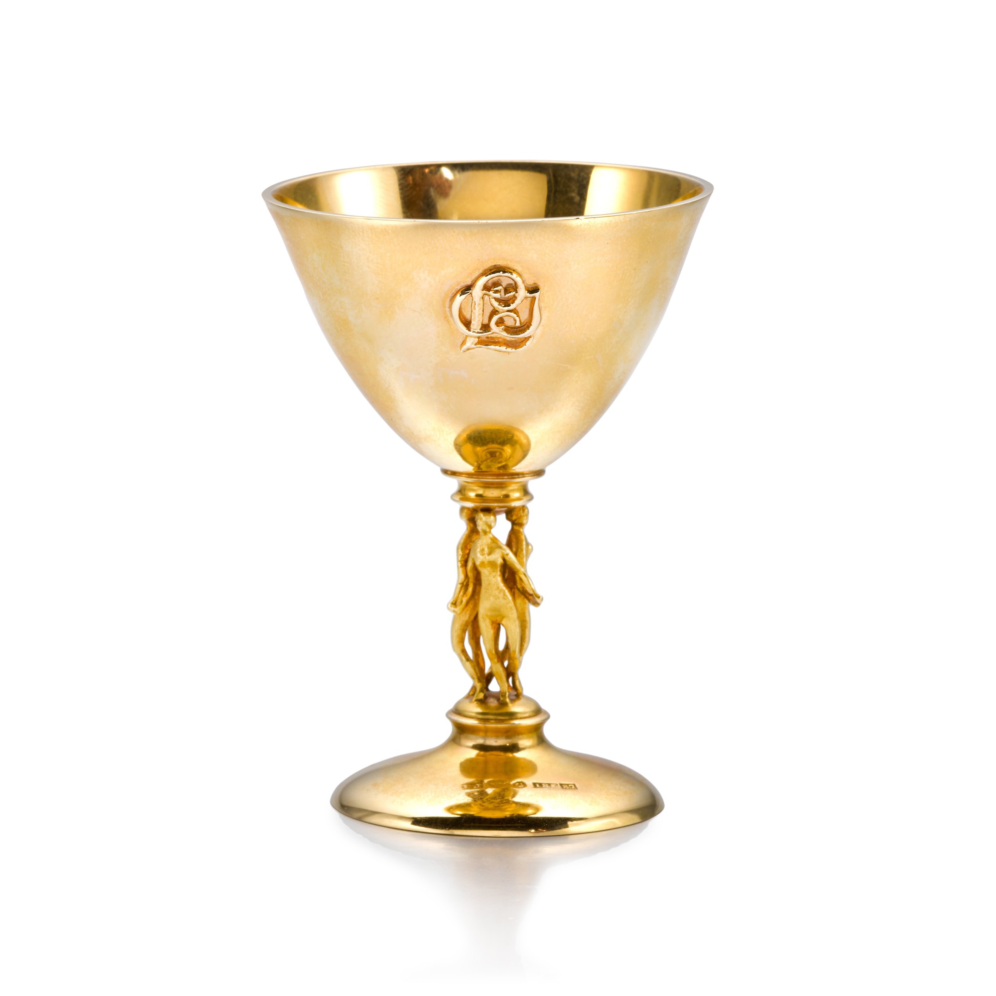 A commemorative 18ct gold cup, Gävle, 1920 and a 23ct gold beaker ...
