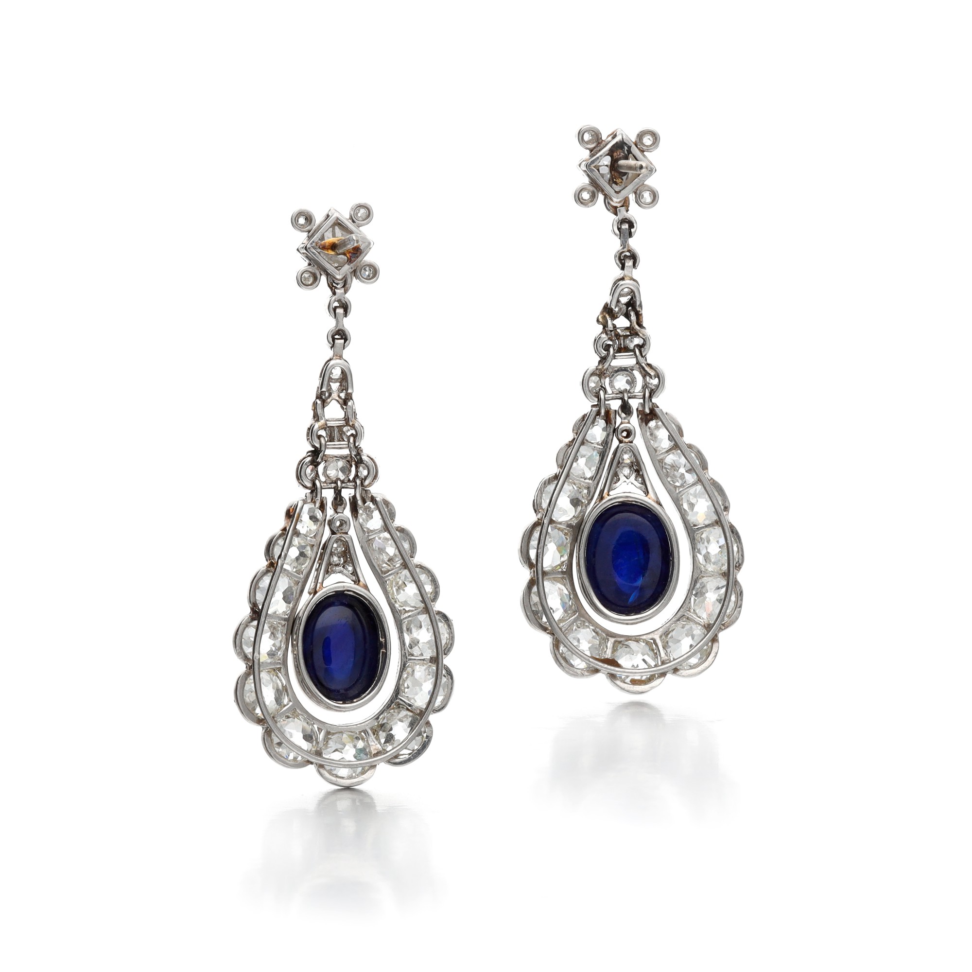 Pair of sapphire and diamond earrings | Fine Jewels | | Sotheby's