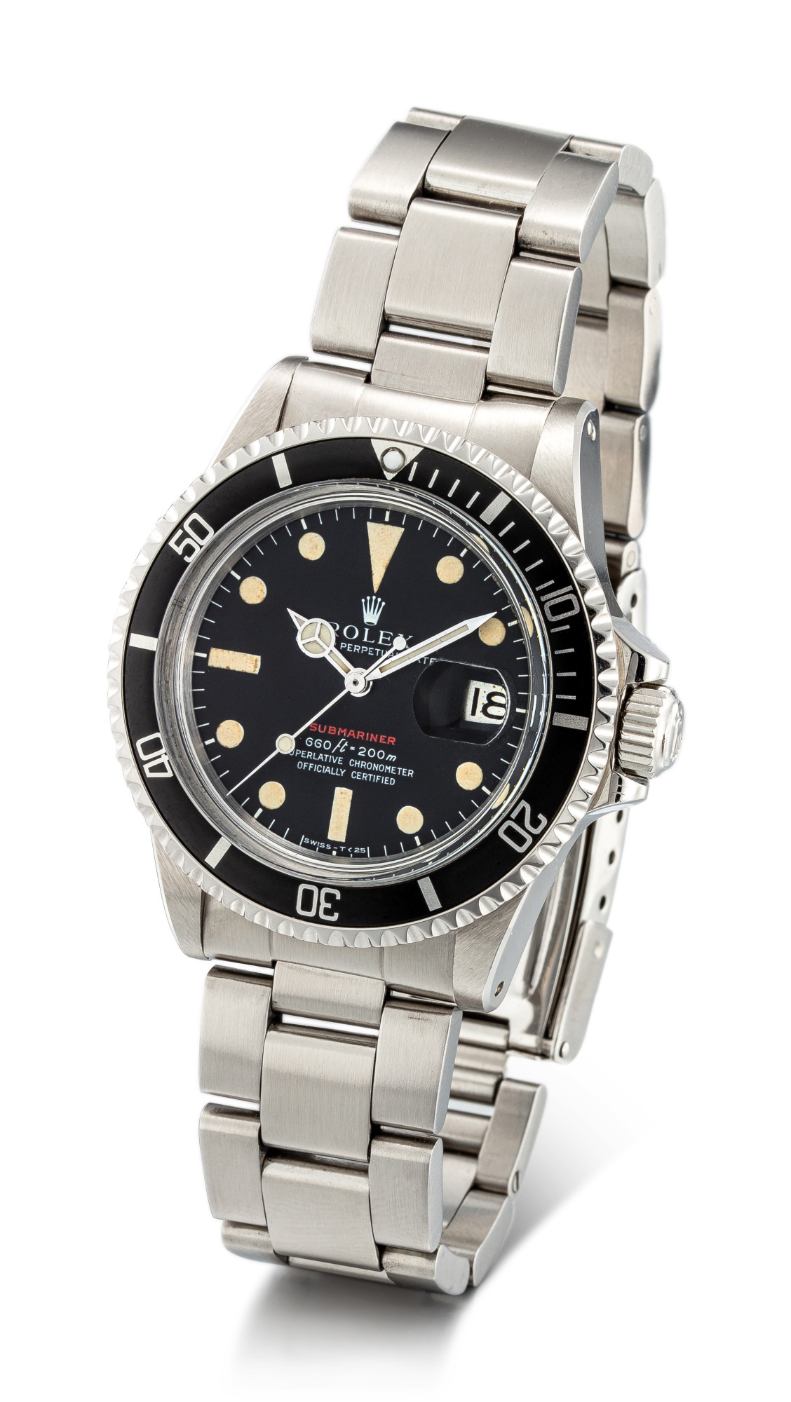 ROLEX | "SINGLE RED" SUBMARINER, REFERENCE 1680 A STAINLESS STEEL ...