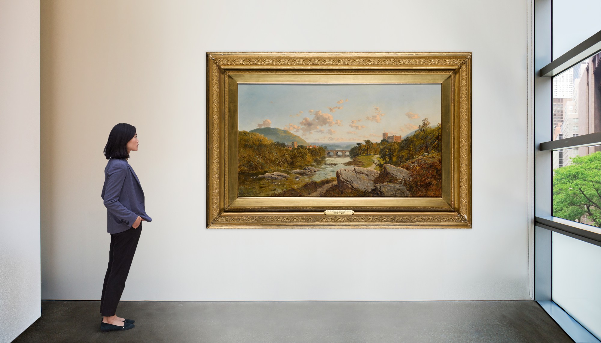 EDWARD H. NIEMANN | A landscape with Richmond Castle on the river Swale ...