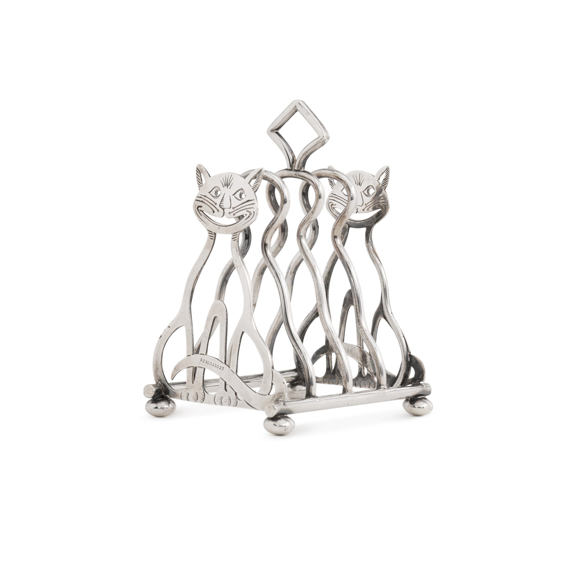 A rare Edwardian novelty silver toast rack, Levi & Salaman, Birmingham ...