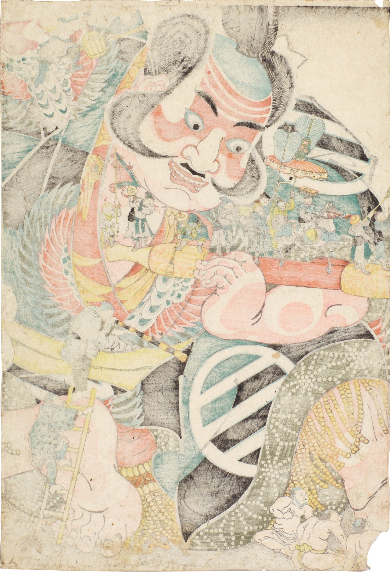 Utagawa Sadahide (1807-1873) | Operating the Giant Puppet in the ...