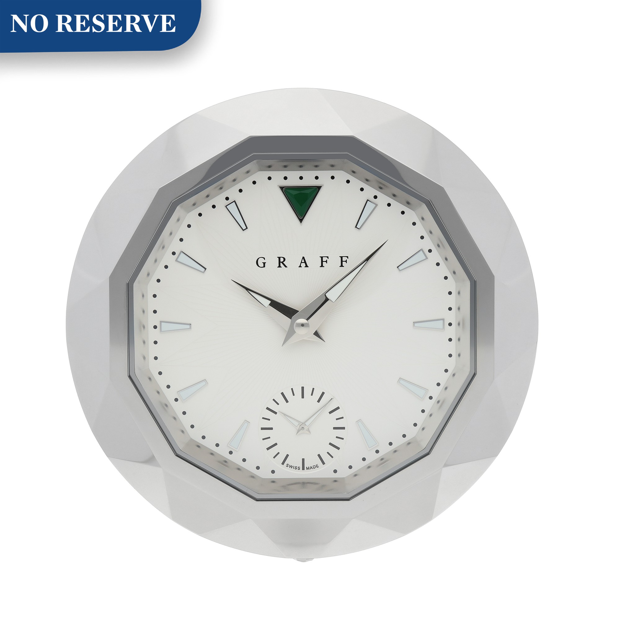 STAINLESS STEEL DUAL TIME ZONE DESK CLOCK CIRCA 2012 | Graff: Elegance ...