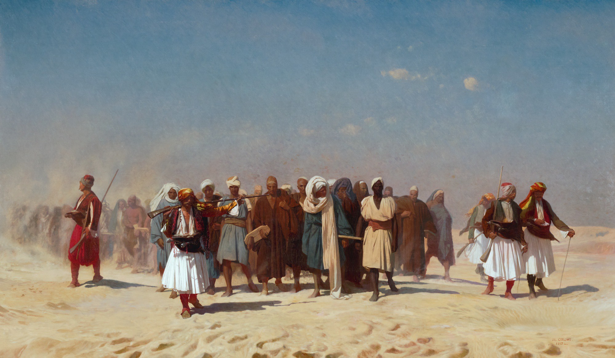 JEAN-LÉON GÉRÔME | EGYPTIAN RECRUITS CROSSING THE DESERT | Important ...