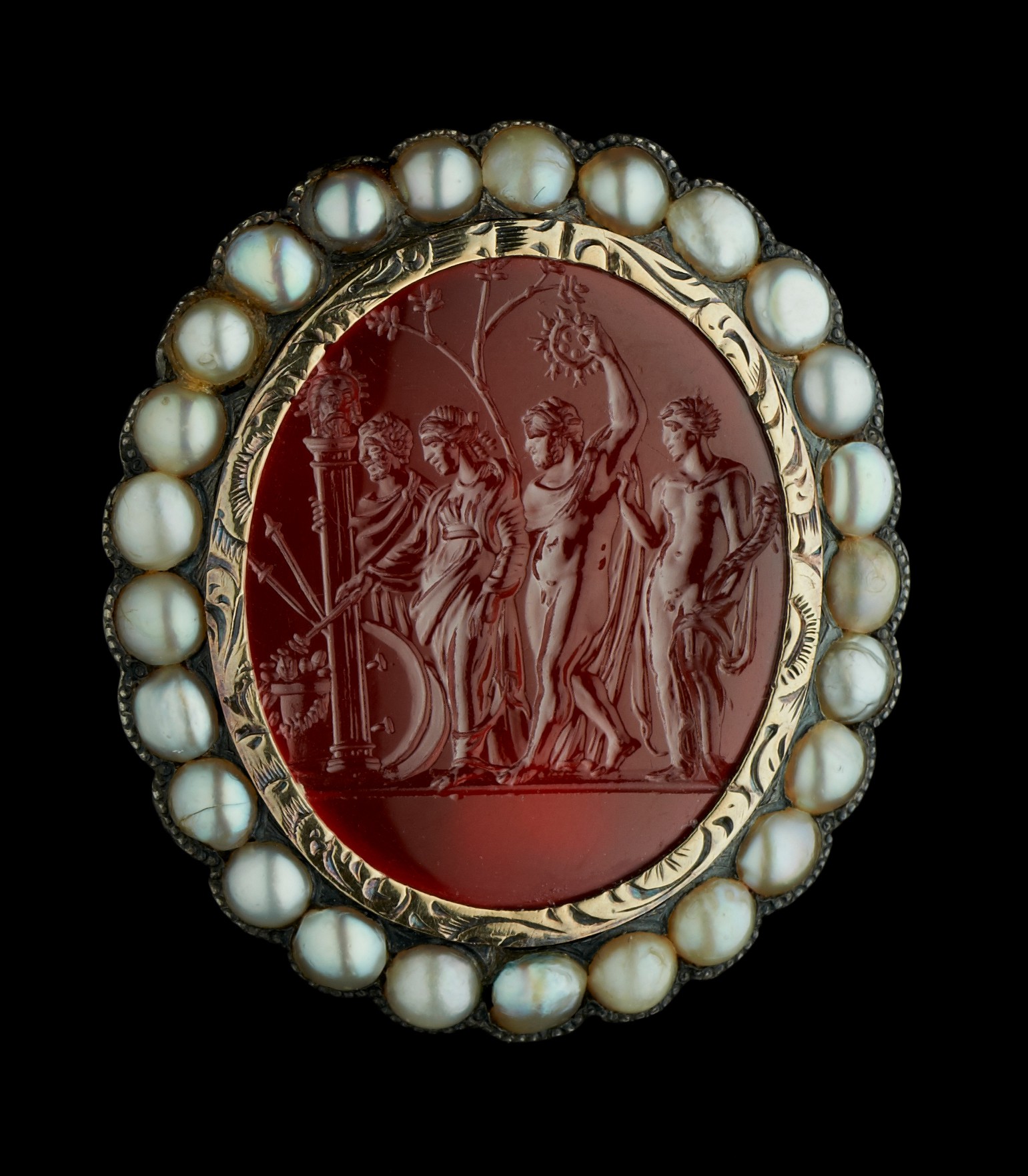 Italian, 16th century | Intaglio with a Bacchic Procession | Small ...