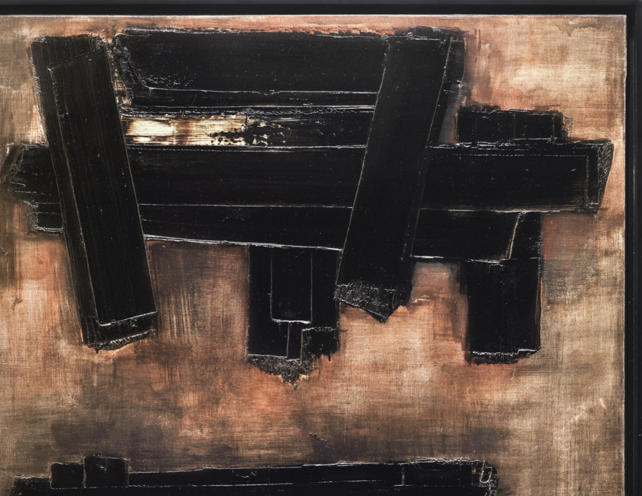 Pierre Soulages 皮耶・蘇拉吉 | Peinture 195 x 130 cm, 3 décembre 1956 畫作 195 ...