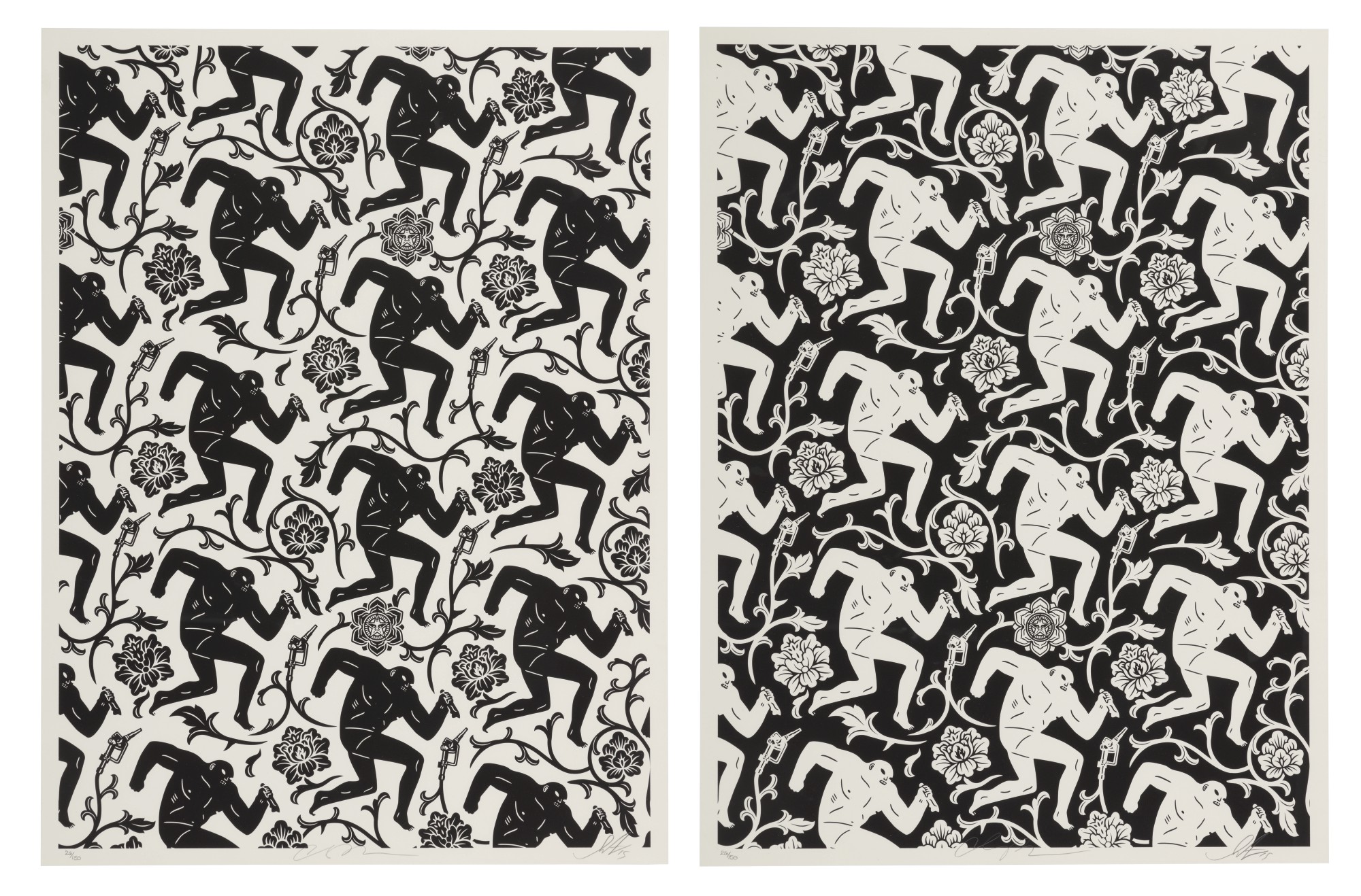 PATTERN OF CORRUPTION BLACK/WHITE SET | Politically Charged: The Prints ...