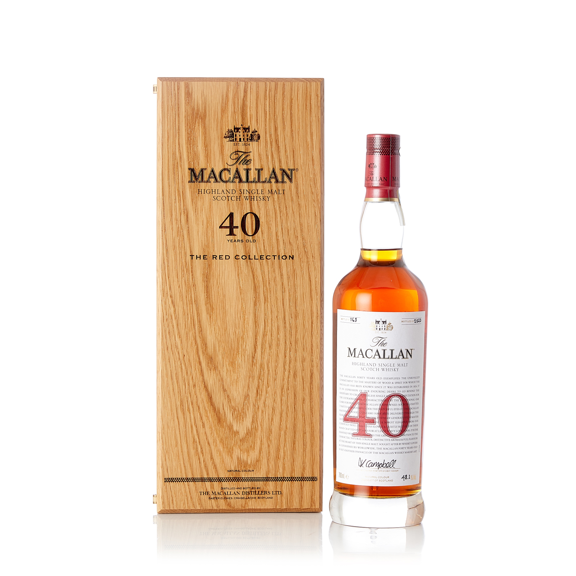 The Macallan The Red Collection 40 Year Old 48.1 abv NV (1 BT70 ...