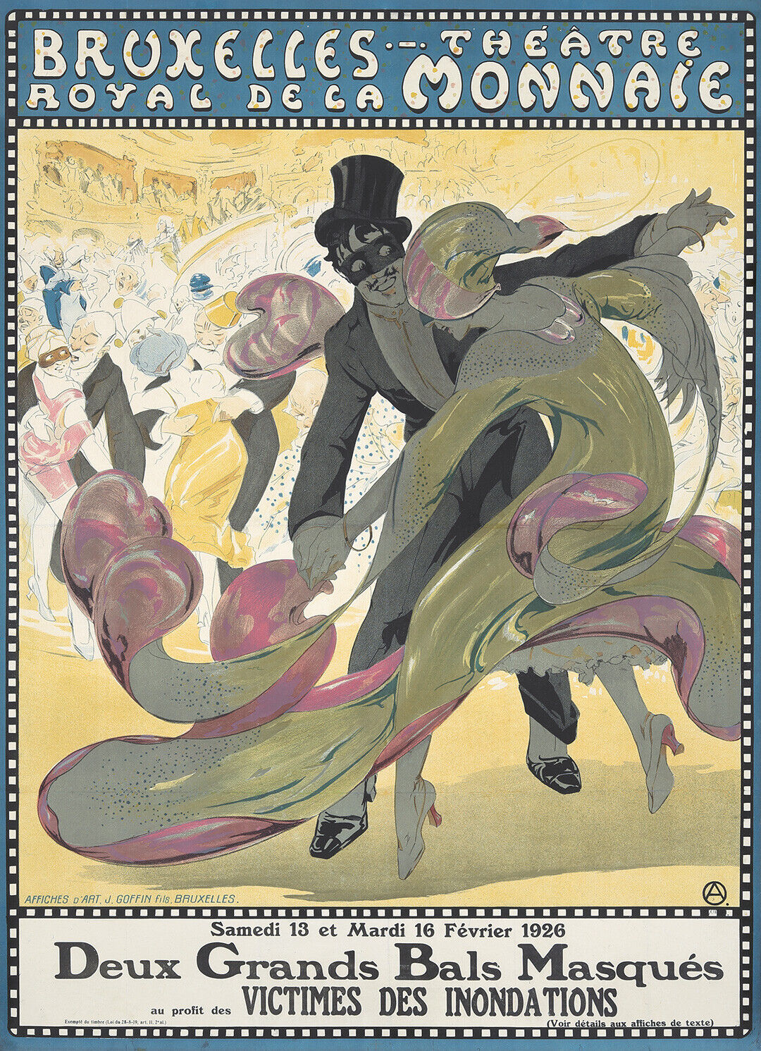 Alfred Ost Vintage Bruxelles Theatre Royale De La Monnaie Bals Masques ...