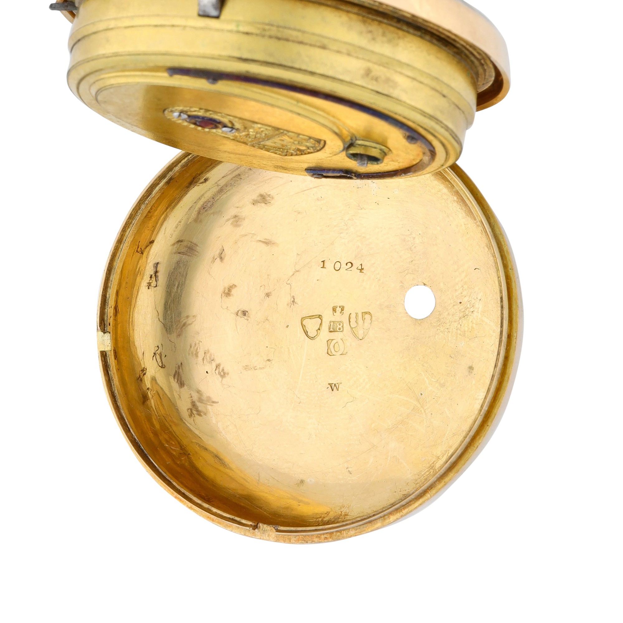 Robert Roskell No. 22120 A gold pair cased rack lever watch with stop ...