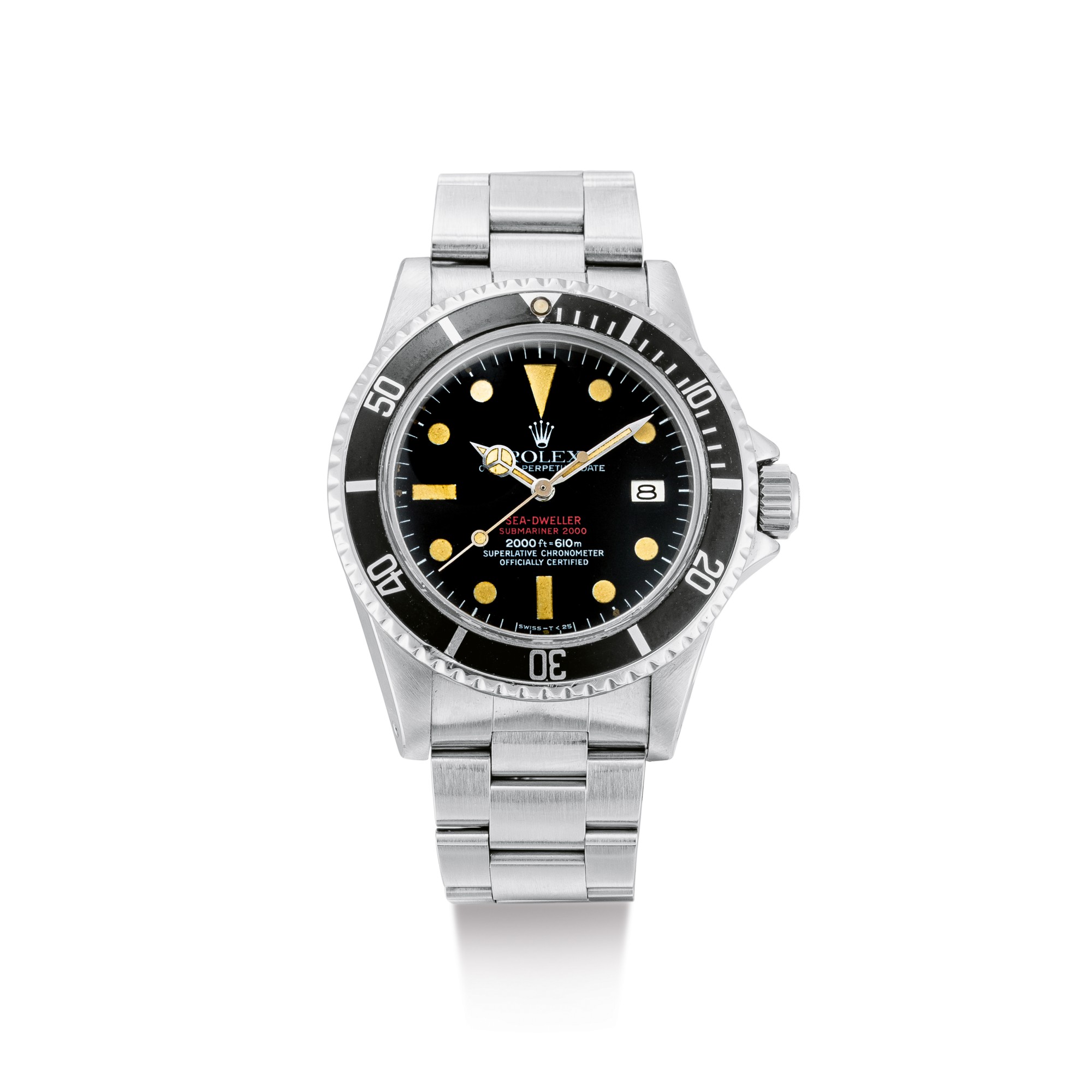 ROLEX | SEA-DWELLER 'DOUBLE RED', REFERENCE 1665, A STAINLESS STEEL WRISTWATCH WITH DATE AND ...