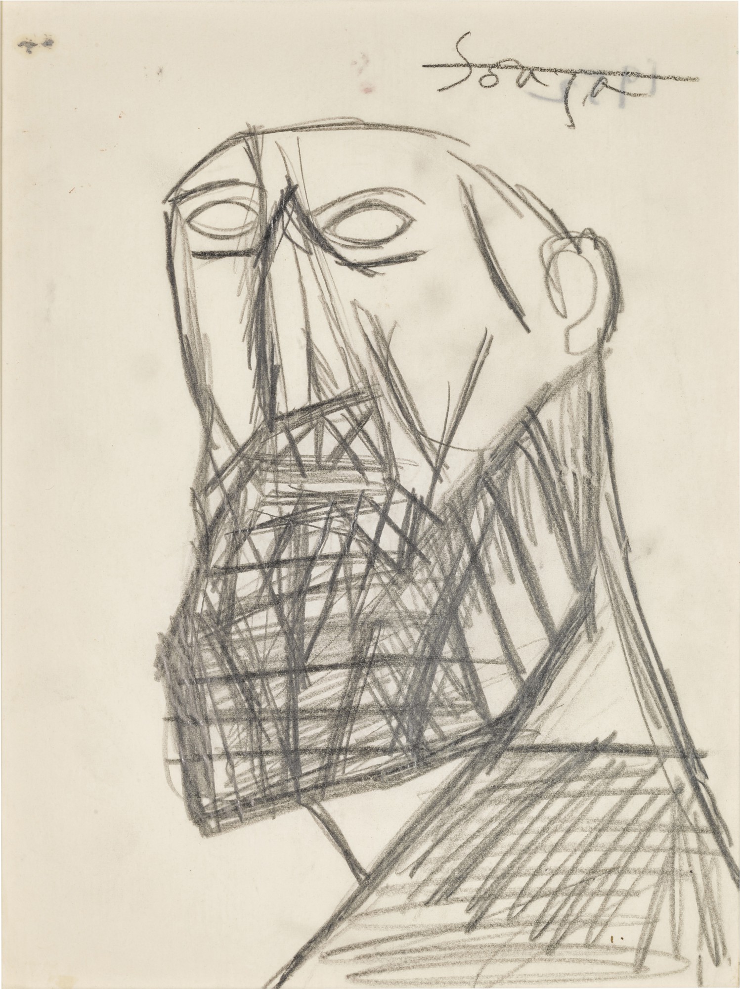 Untitled (Head of a Bearded Man) | Modern & Contemporary South Asian ...