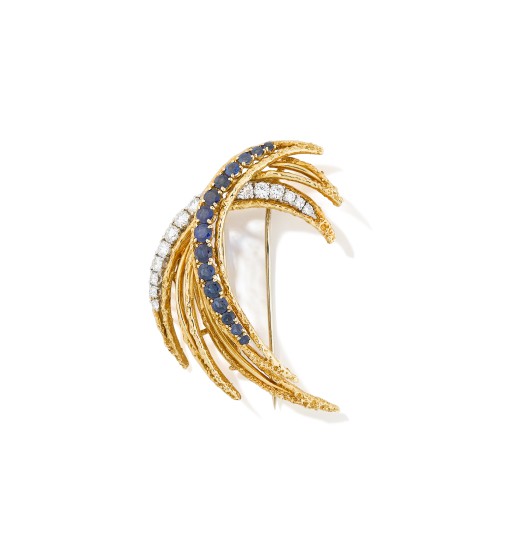 Van Cleef & Arpels | Broche saphirs et diamants | Sapphire and diamond ...