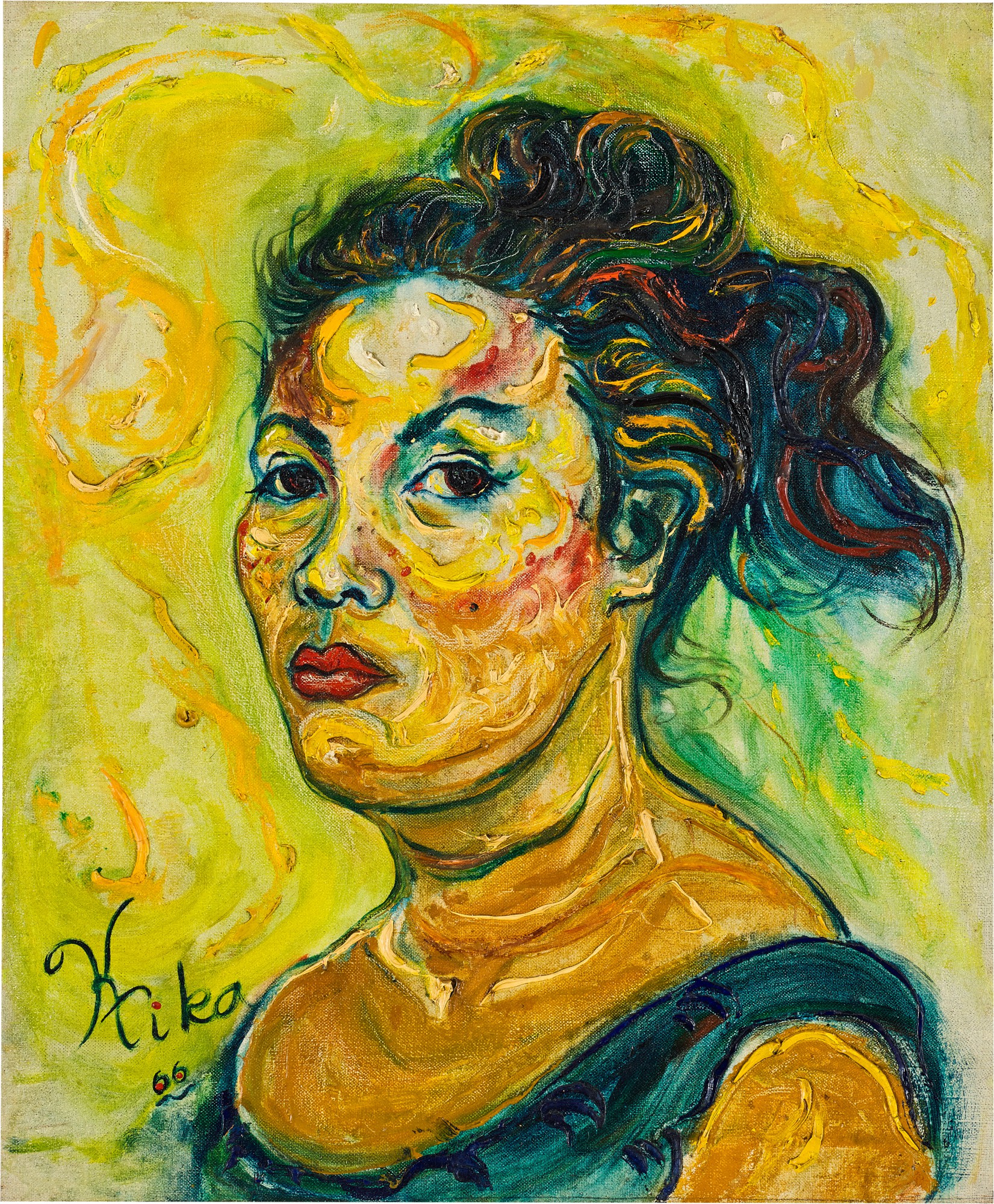 Kartika Affandi, Zaini, Muljadi | (i) Self-Portrait of Kartika Affandi ...