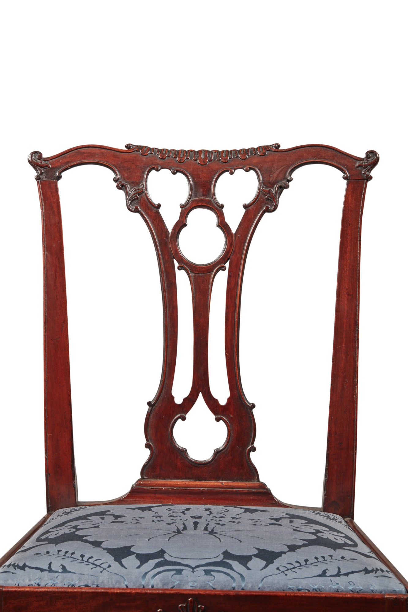 Important Set of Four Very Fine and Rare Chippendale Carved Mahogany ...