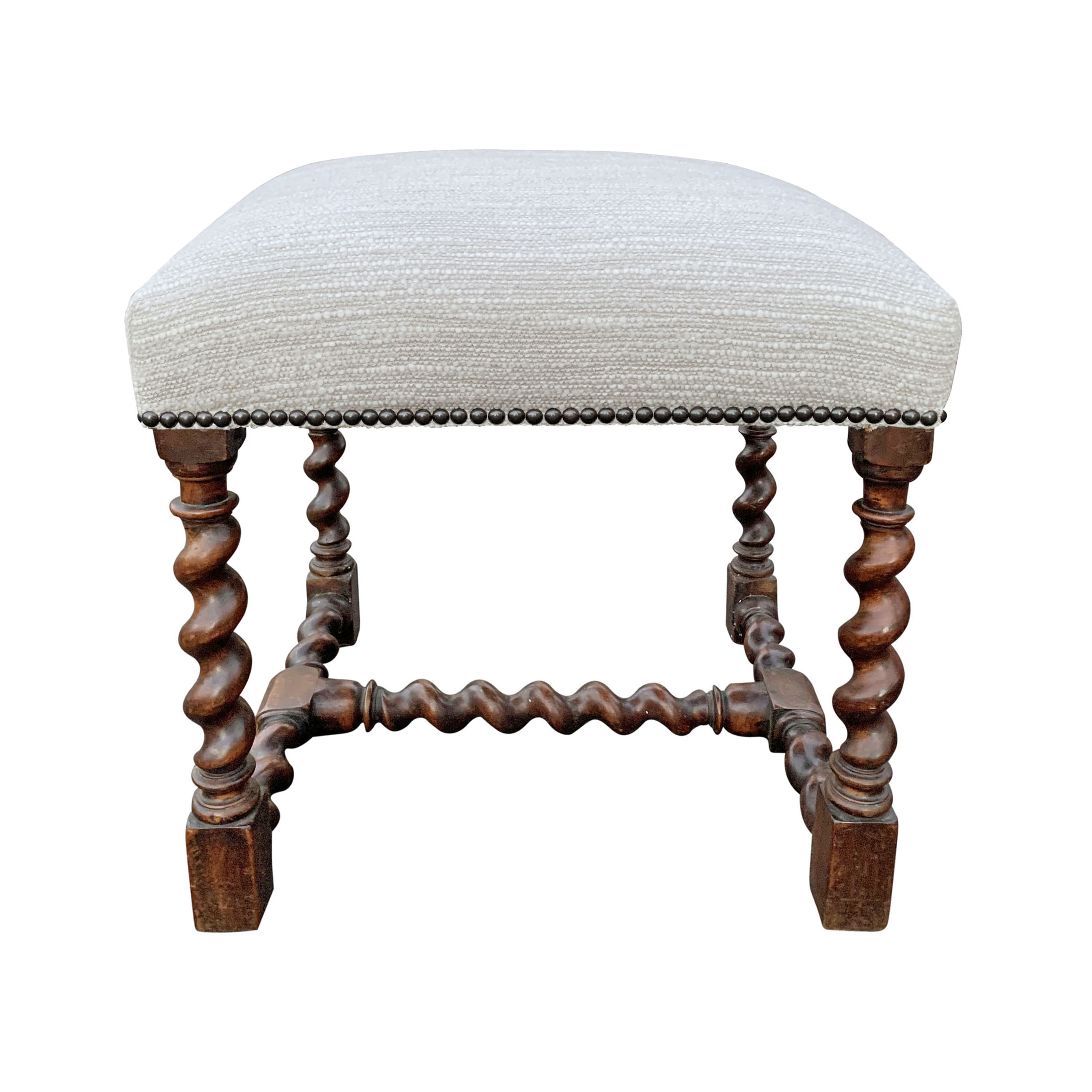 Antique French Louis XIII Barley Twist Walnut Stool Available For ...