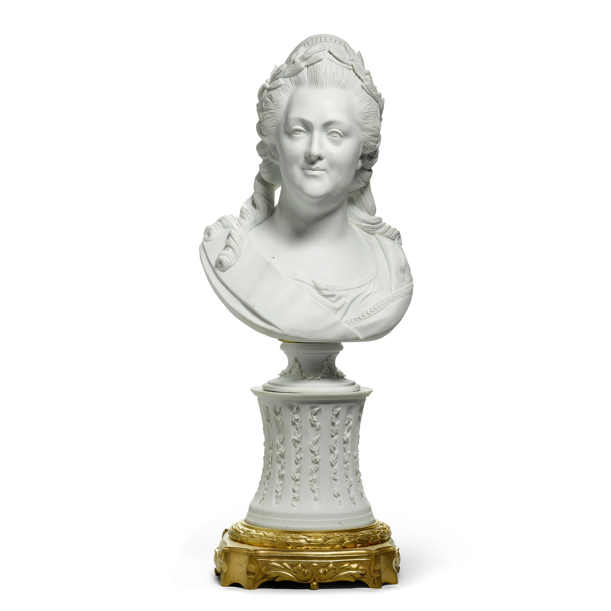 A biscuit porcelain bust of Catherine II, after the model by August ...