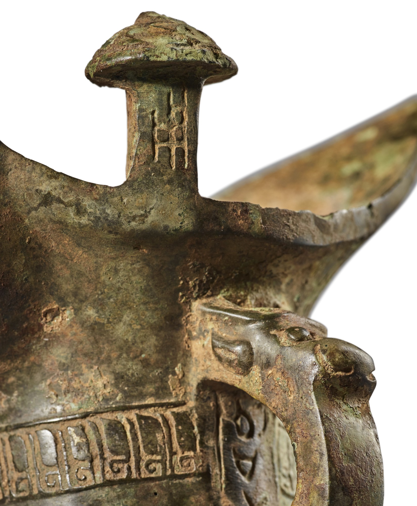 An important and rare set of archaic bronze ritual vessels, Early ...