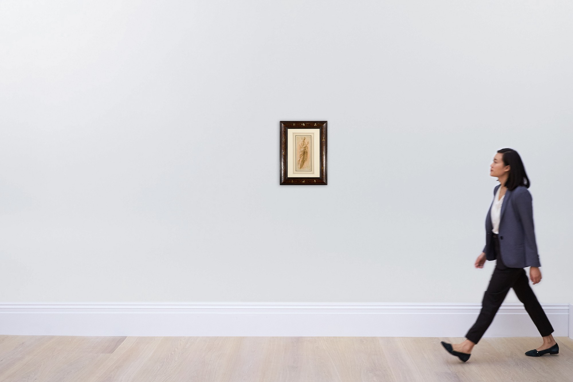 A standing figure, possibly an Apostle or Saint giving a blessing | Old ...