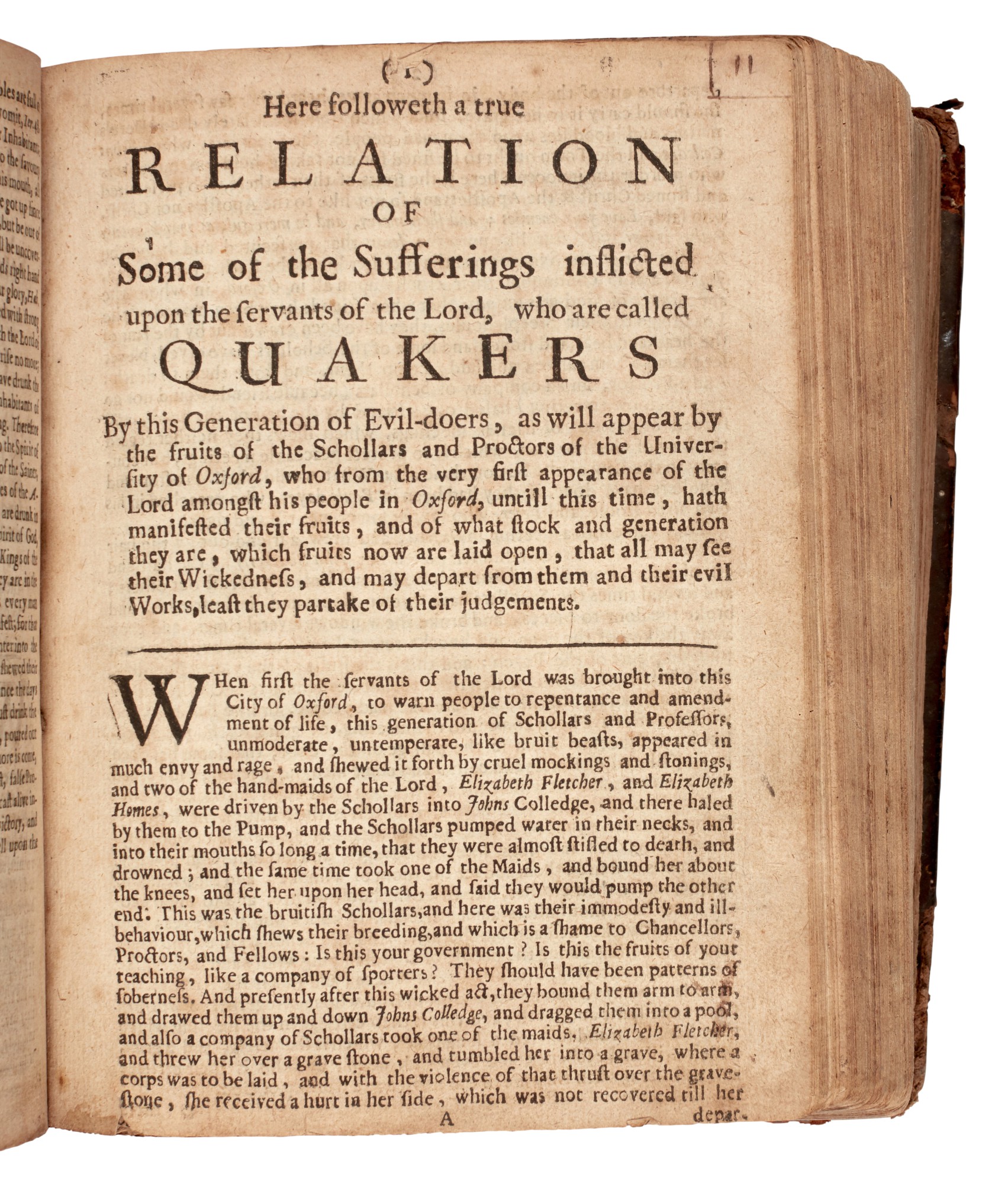 QUAKER PAMPHLETS | Collection of over 60 tracts in one volume, mid ...