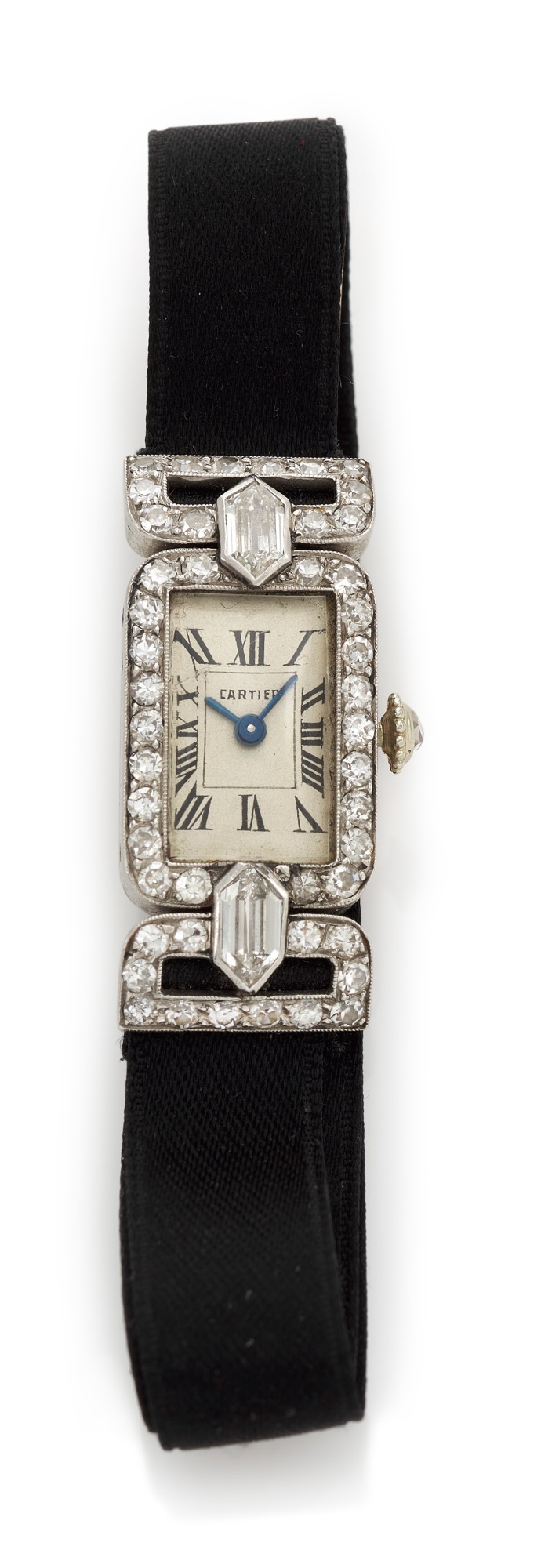PLATINUM AND DIAMOND-SET COCKTAIL WATCH (OROLOGIO DA POLSO IN PLATINO E ...