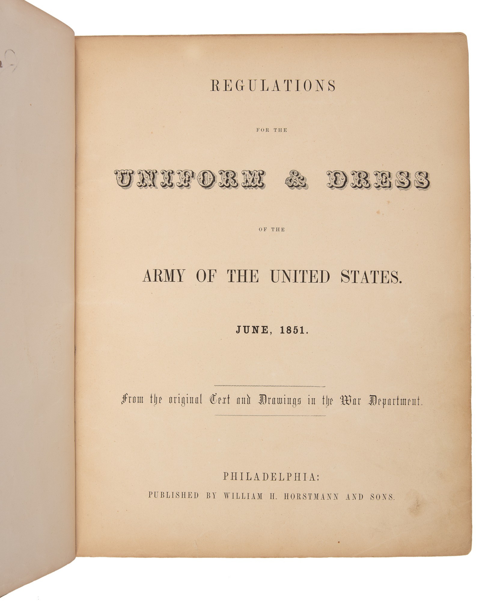 United States Army. Uniform and Dress | First edition of the 1851 ...