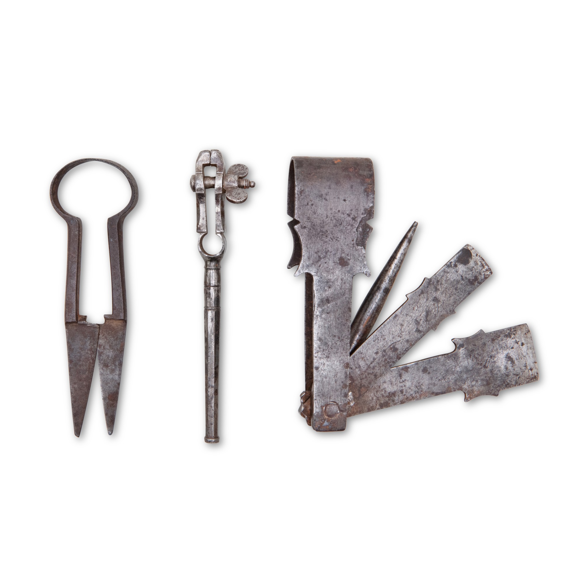 Group of Three American Wrought Iron Tools, Pennsylvania, late 18th and ...