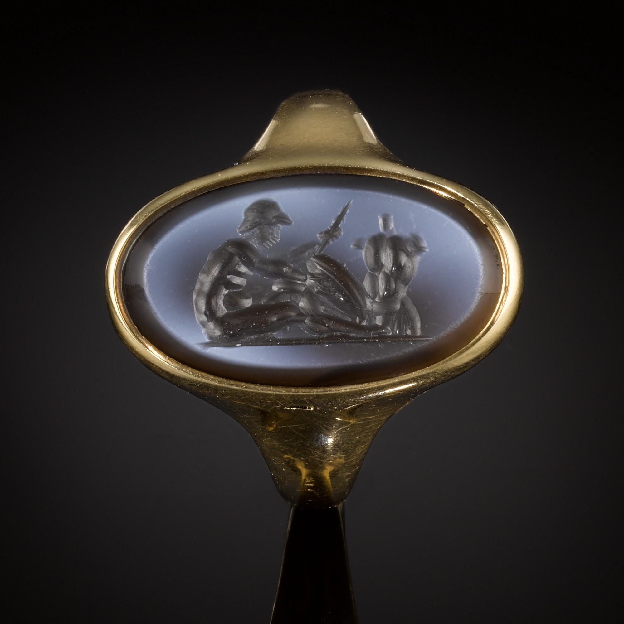 Italian, circa 1800 | Intaglio with a Seated Warrior | Old Master ...