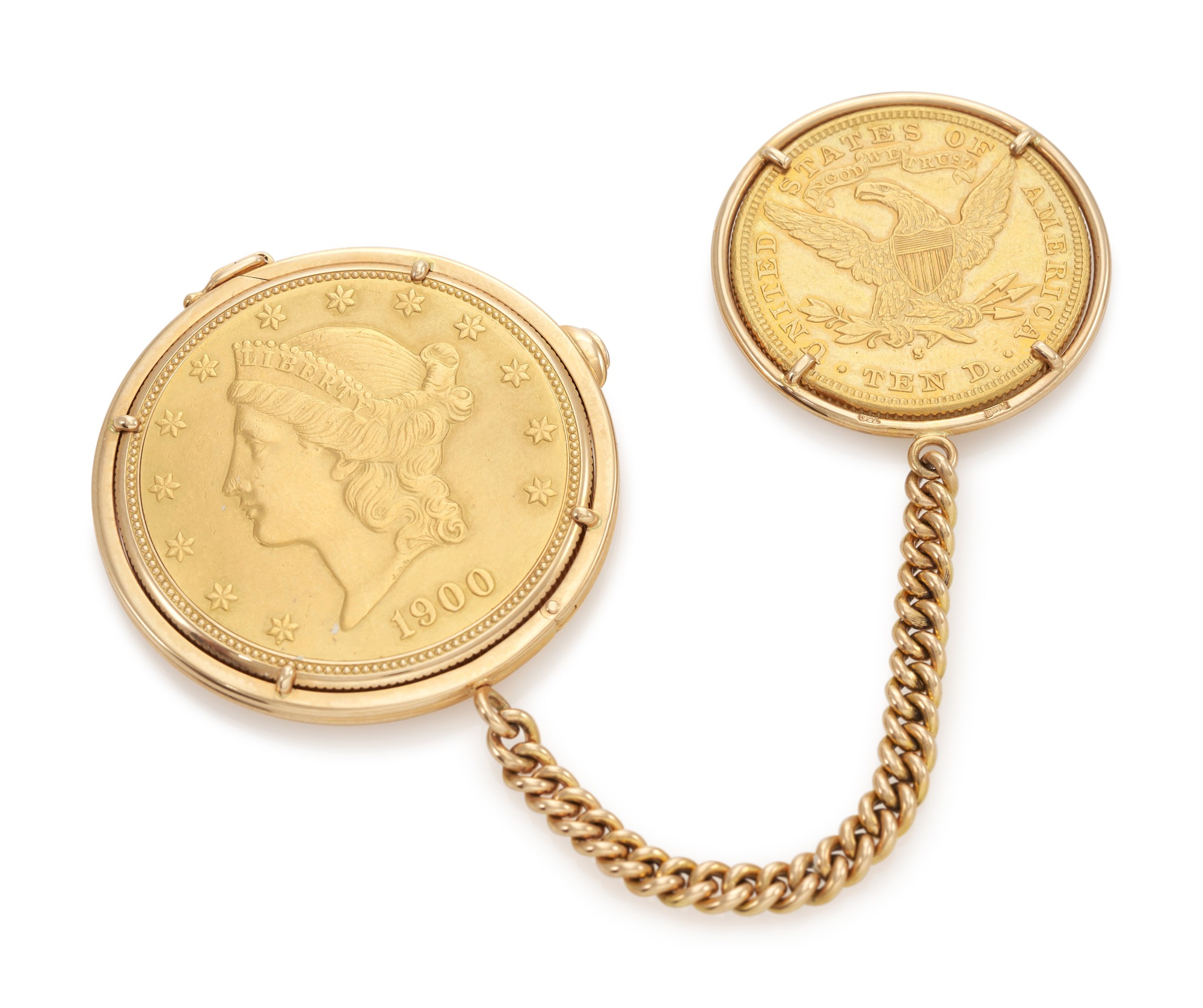 TWENTY DOLLAR COIN WATCH WITH TEN DOLLAR COIN PENDANT REFERENCE 900 ...