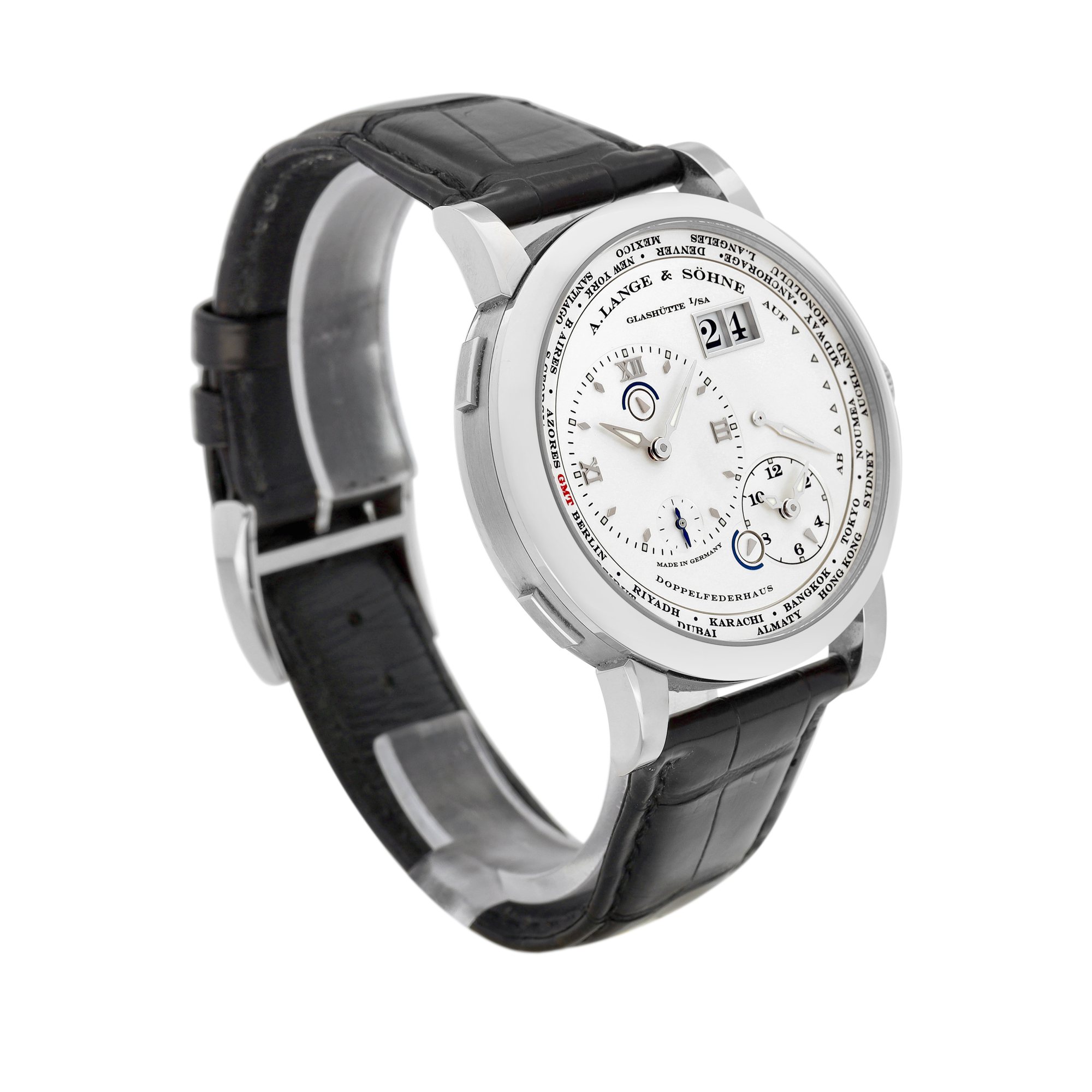 Lange 1 Time Zone, Reference 116.039 | A white gold world time ...