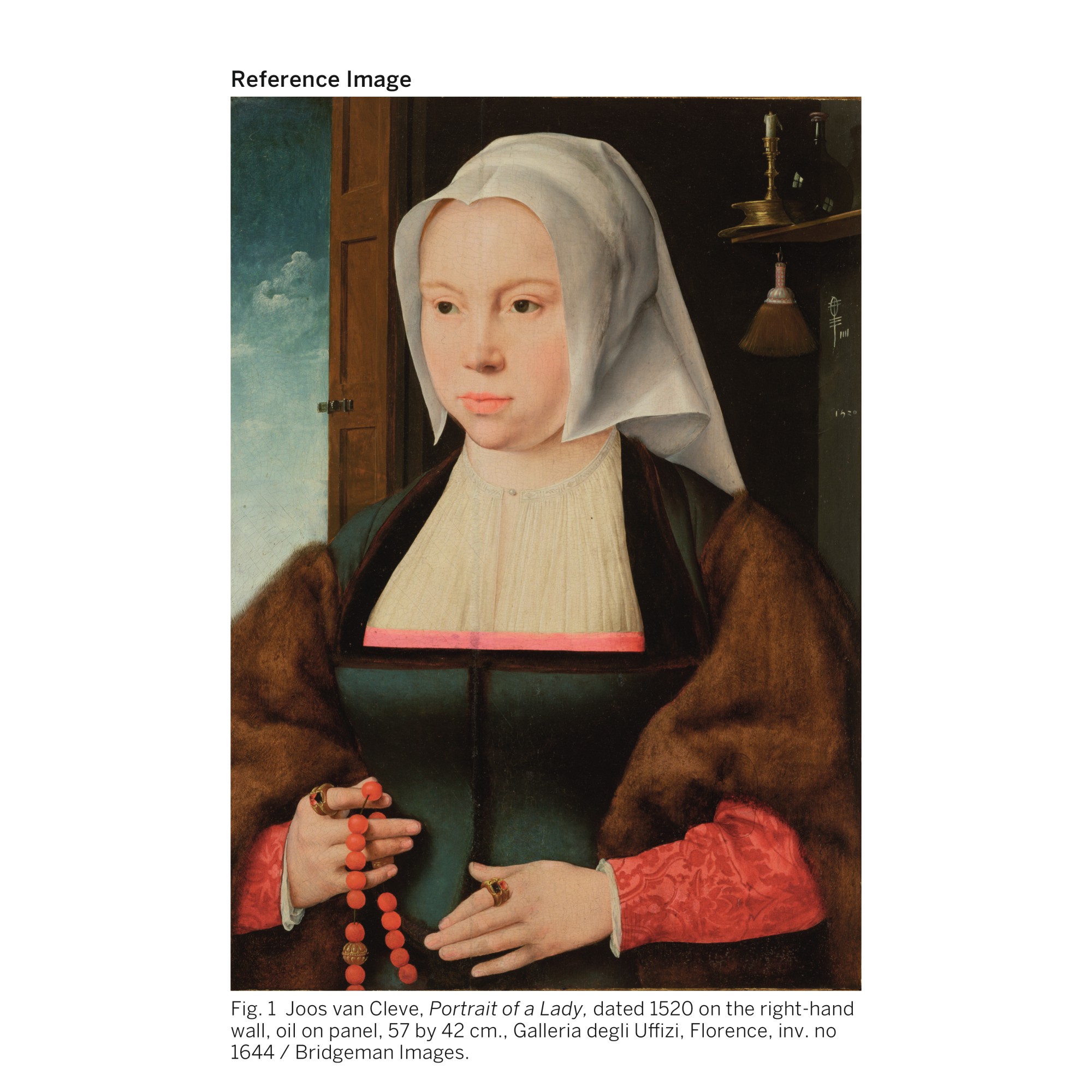 ATTRIBUTED TO JOOS VAN CLEVE | PORTRAIT OF A LADY HOLDING A ROSARY AND ...