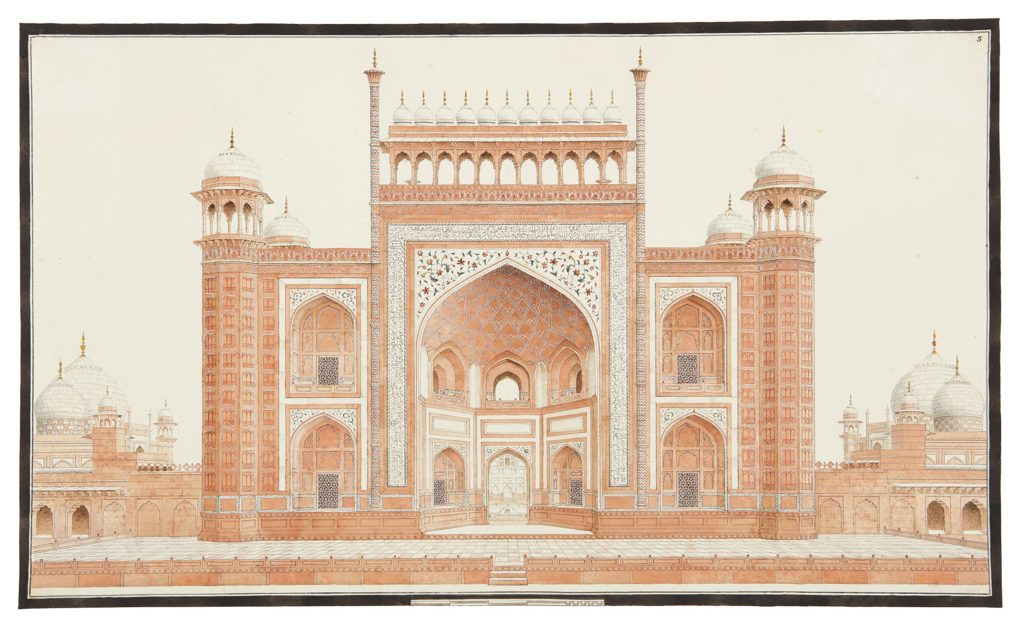 A VIEW OF THE GATEWAY TO THE TAJ MAHAL, INDIA, COMPANY SCHOOL, SECOND ...