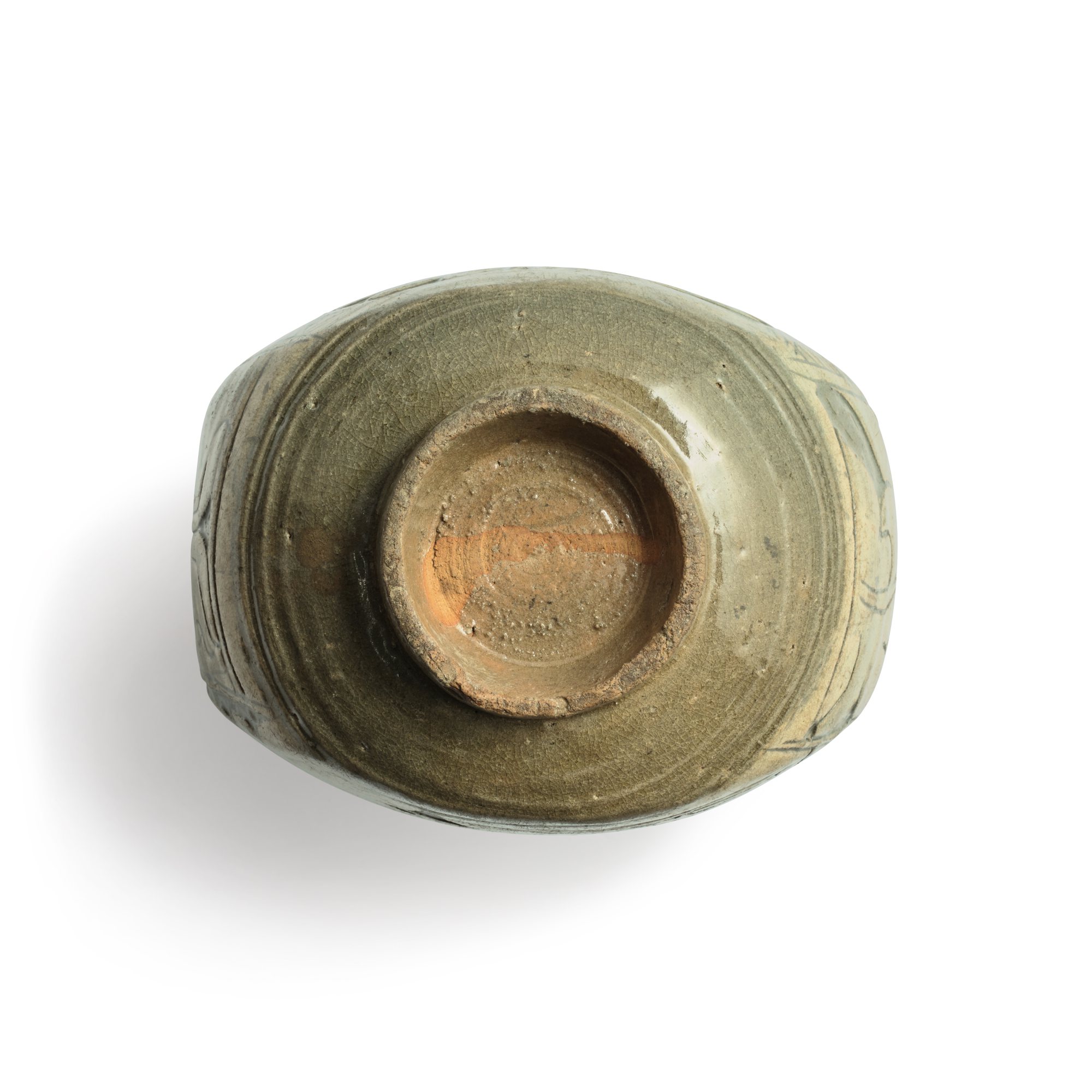 A Buncheong sgraffiato 'floral' moonflask, Joseon dynasty, 15th century ...