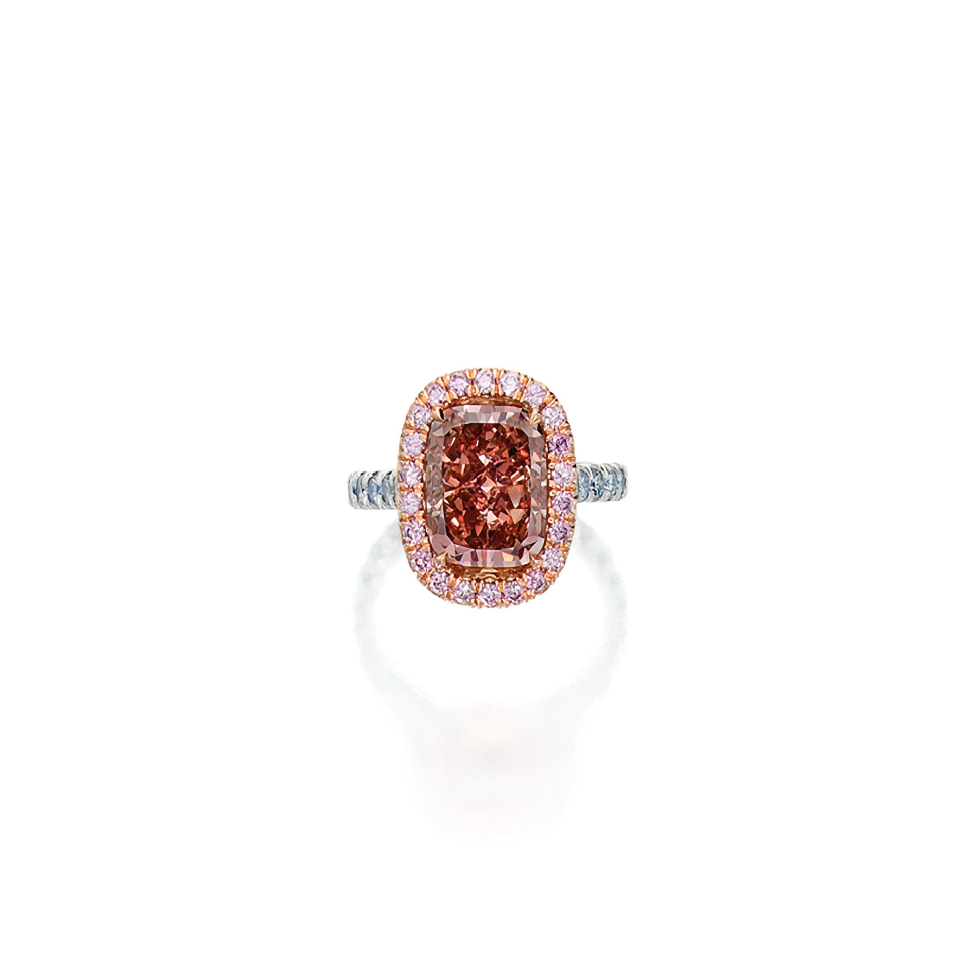 Fancy Deep Orangy Pink Diamond and Colored Diamond Ring | Important Jewels | 2020 | Sotheby's