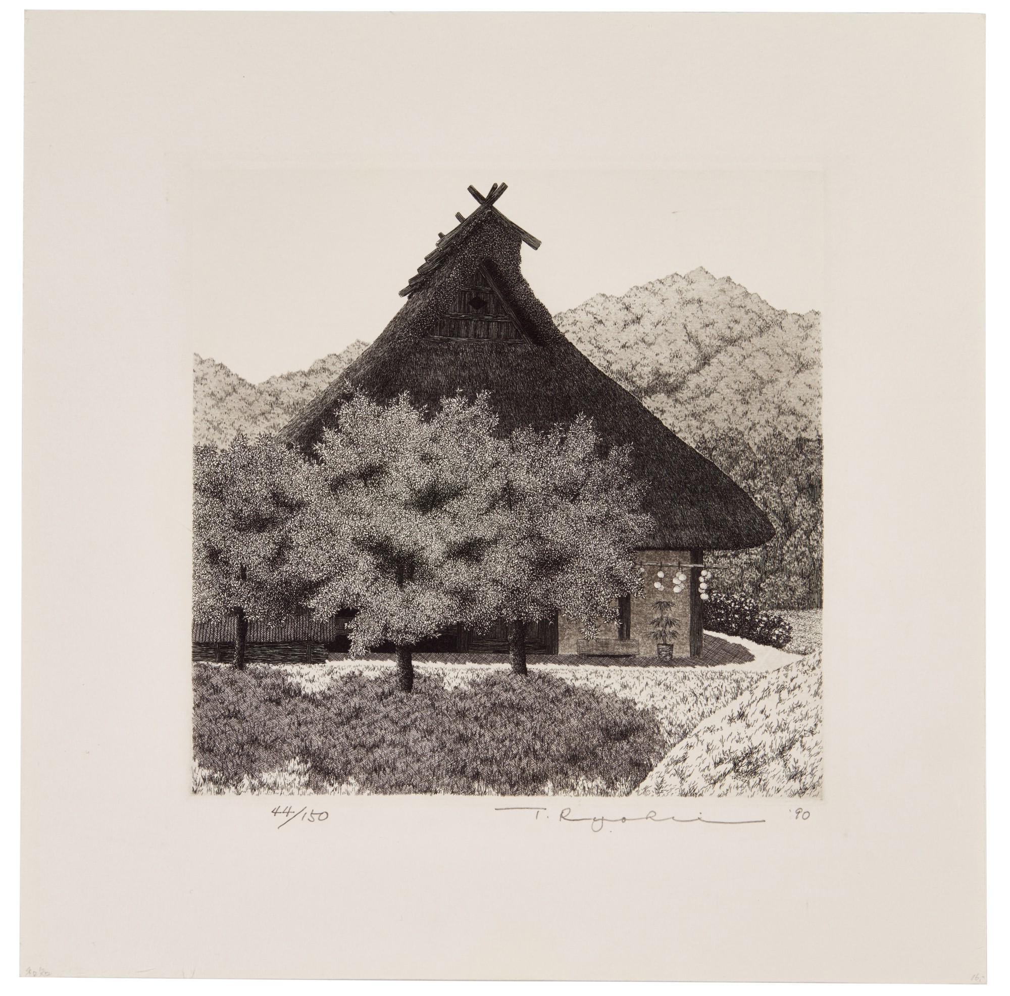 Tanaka Ryohei (1933-2019) Six etchings and a preliminary sketch (shita ...