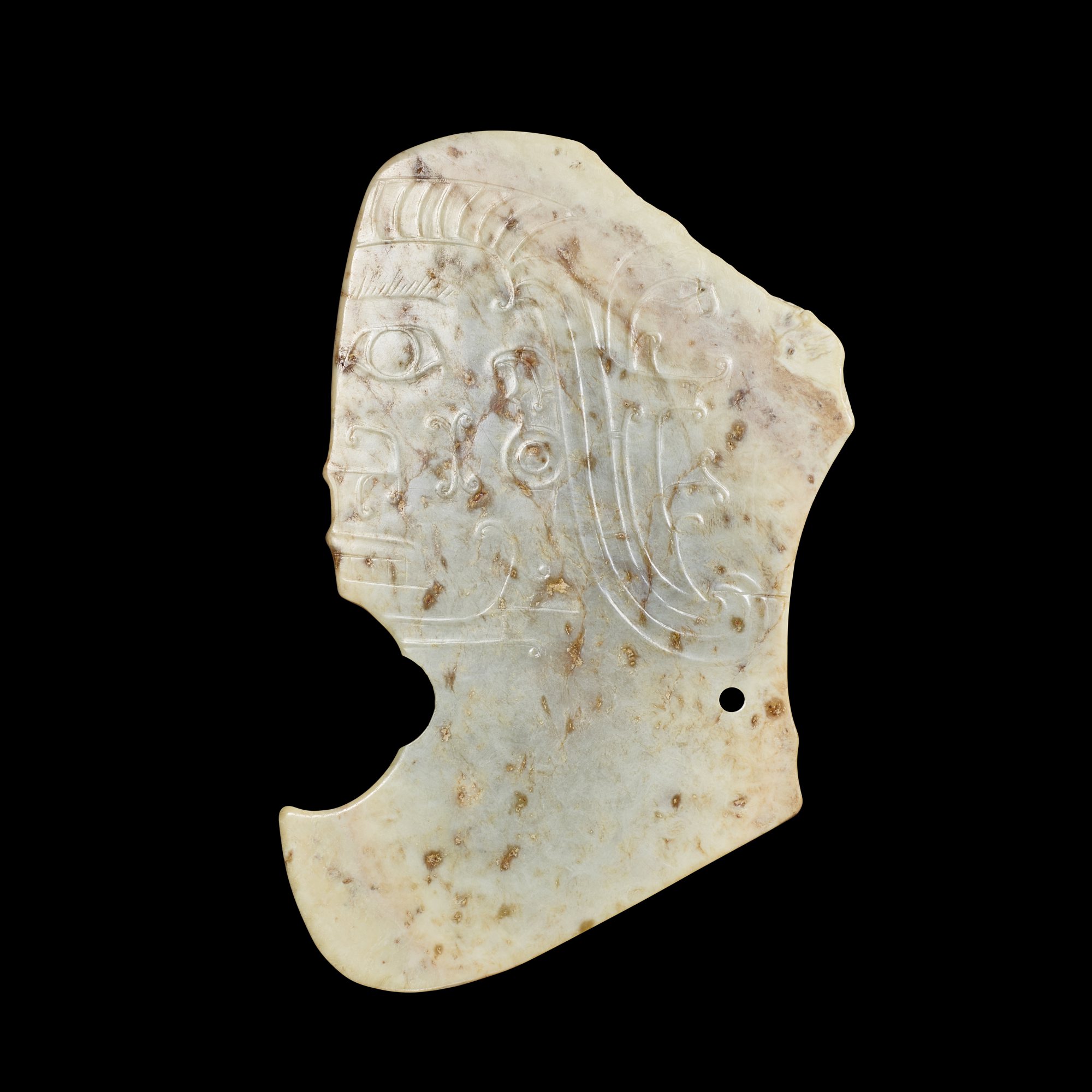 A large jade 'mask' plaque, Neolithic period, Shijiahe culture | 新石器時代石 ...