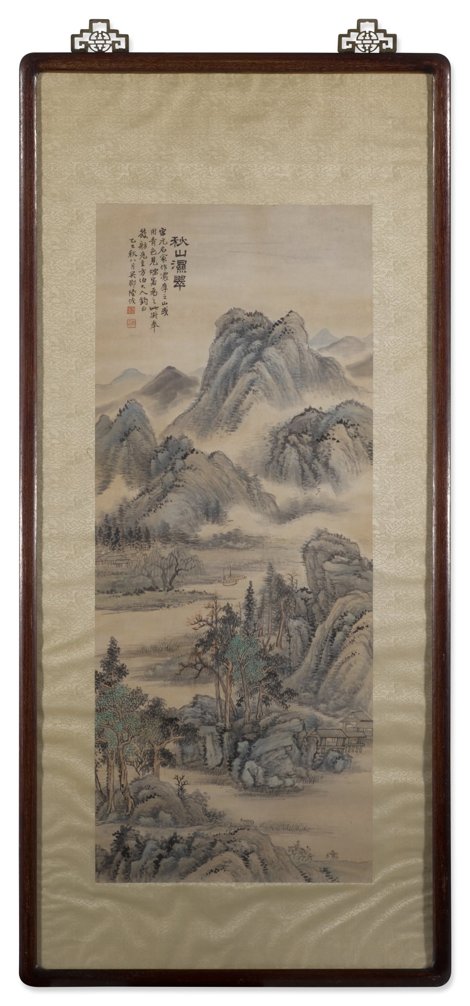 Lu Hui 1851-1920, Autumn Landscape, ink and color on paper, framed | 陸恢 ...