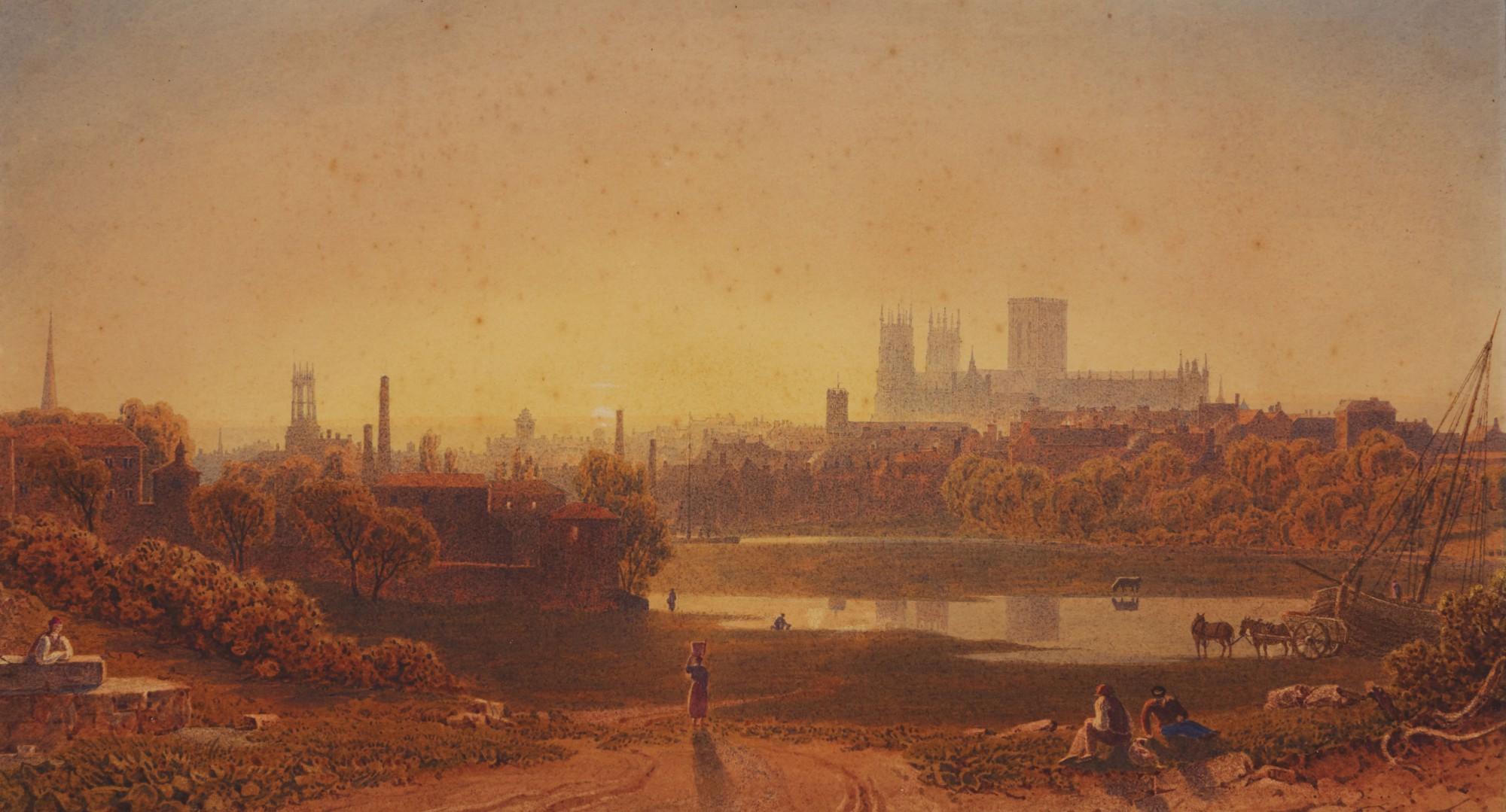 GEORGE FENNEL ROBSON P.O.W.S. | York Minster from the South East | Old ...