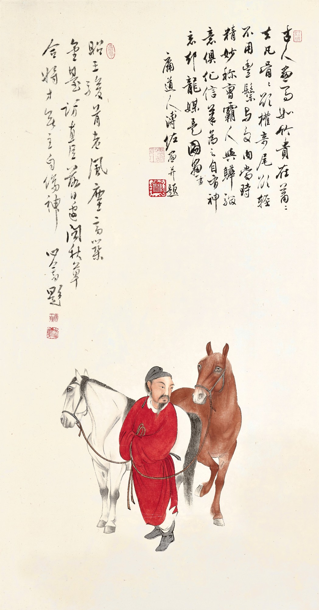 溥佐 人馬圖 | Pu Zuo, Scholar and Steeds | Fine Chinese Paintings | 2022 ...