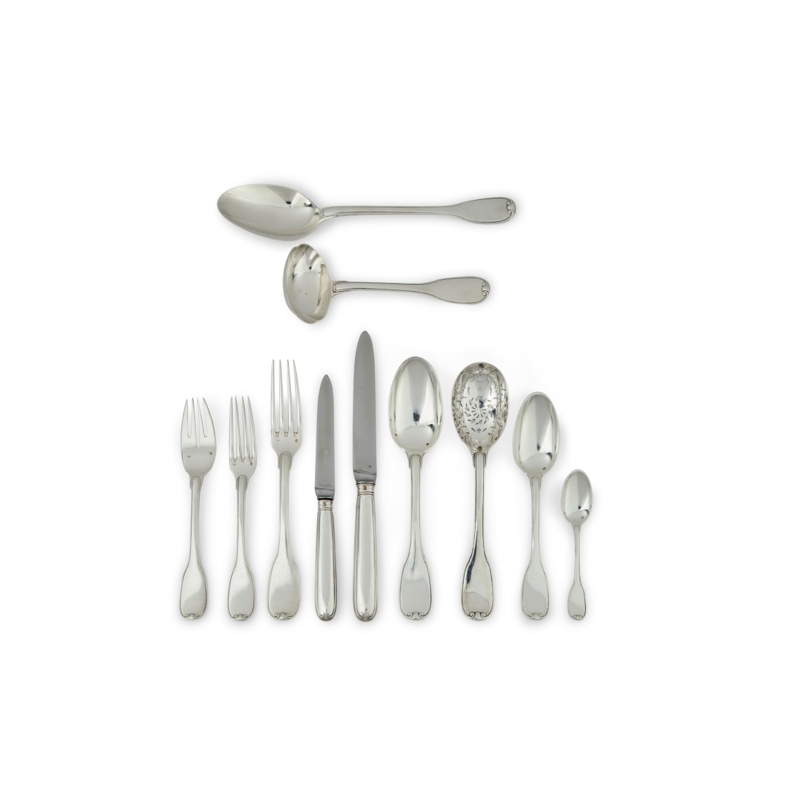 A French Silver Flatware Service, Puiforcat, Paris, 20th century ...