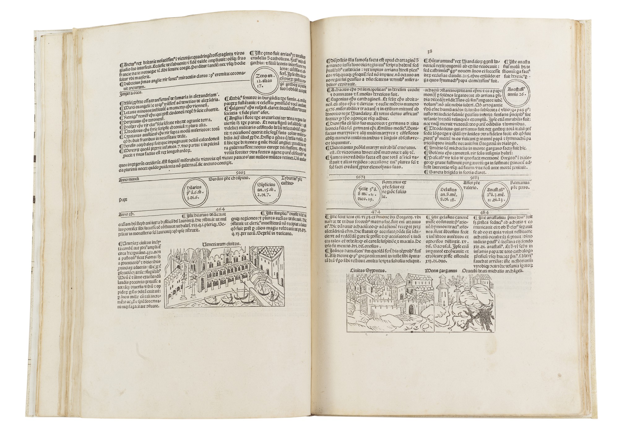 Rolewinck, Fasciculus temporum, Venice, Ratdolt, 1480, modern vellum ...