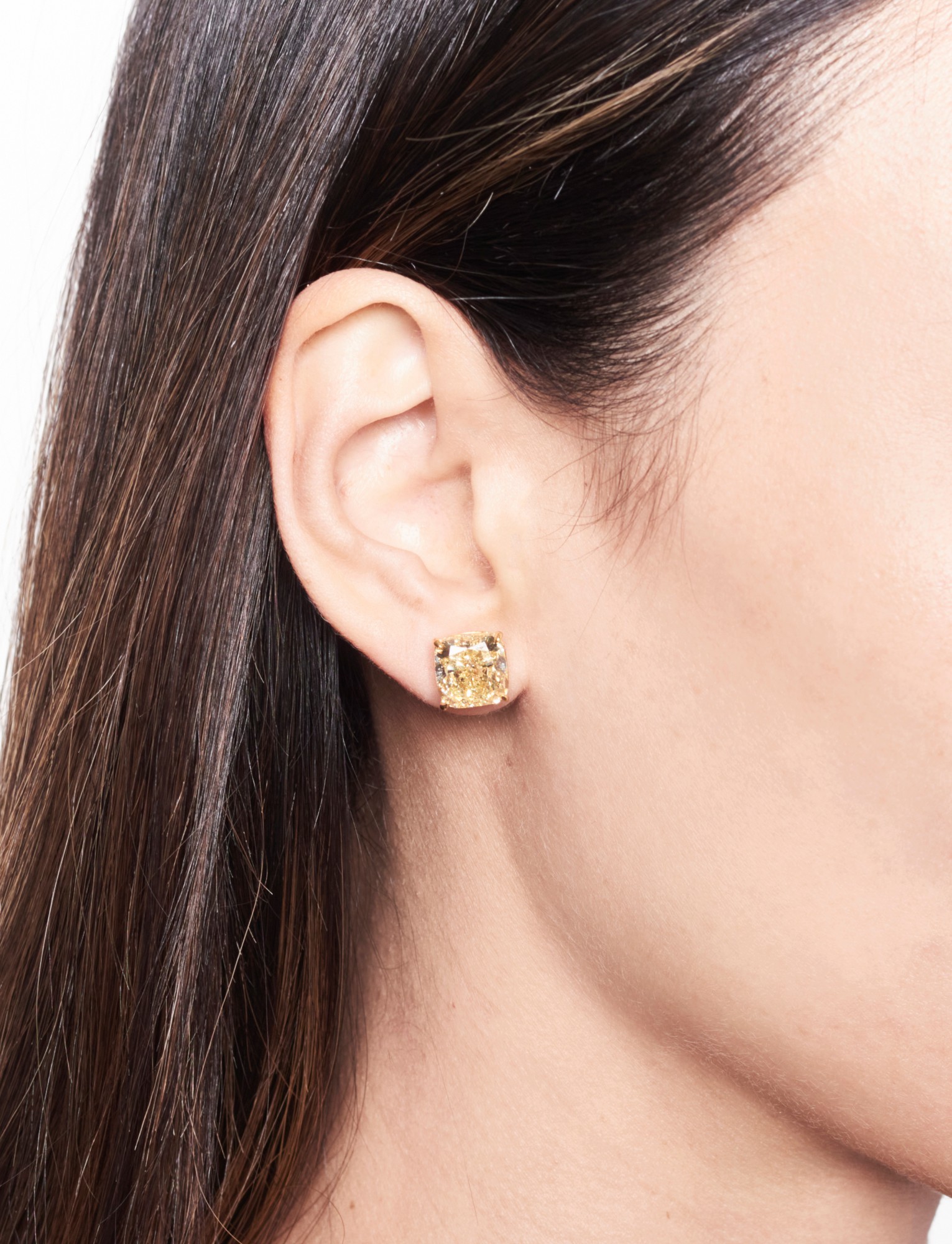 Pair of Fancy Intense Yellow Diamond Studs | Fine Jewels | 2022 | Sotheby's