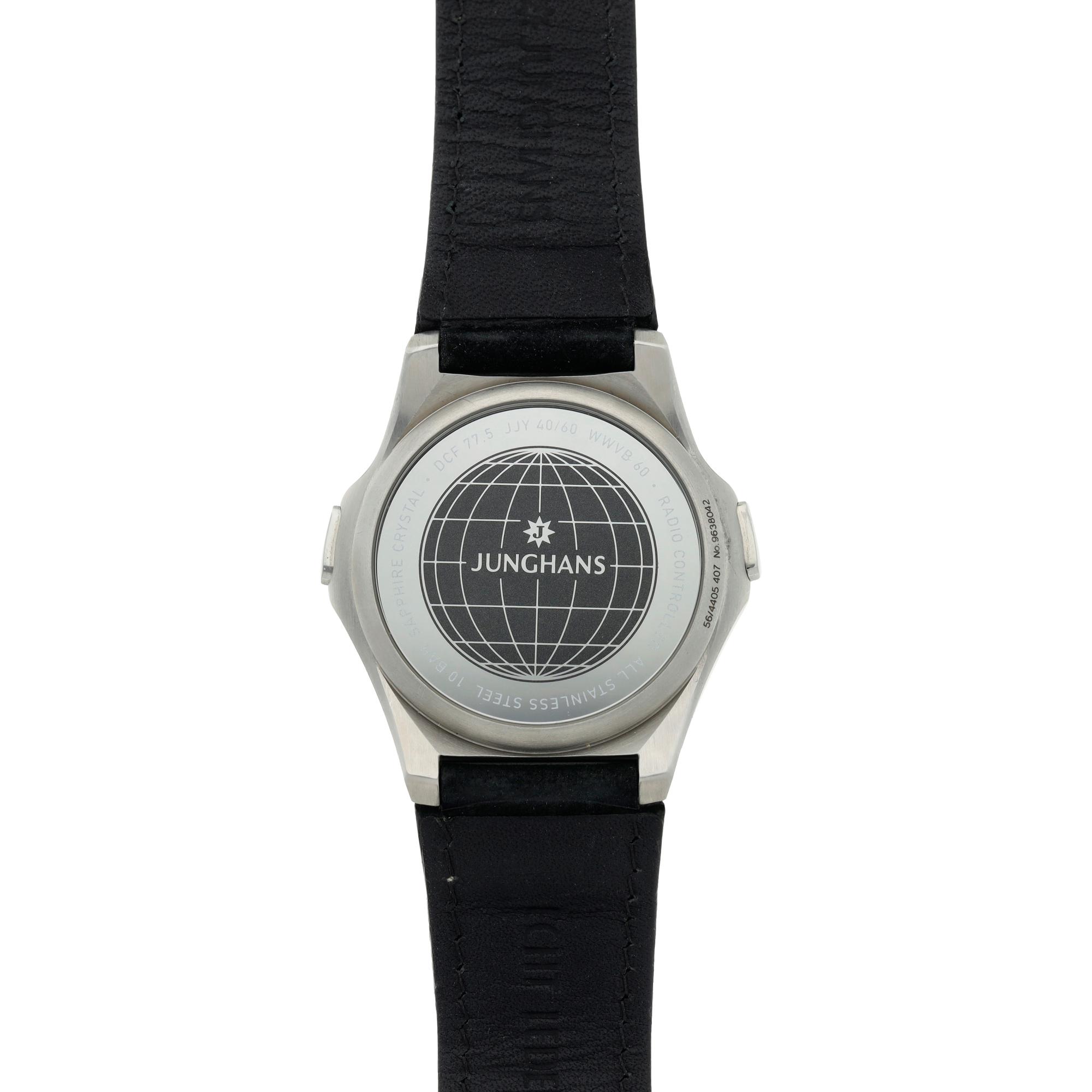 Reference DCF77 40-JJY-60 WWVB A stainless steel analog/digital radio ...