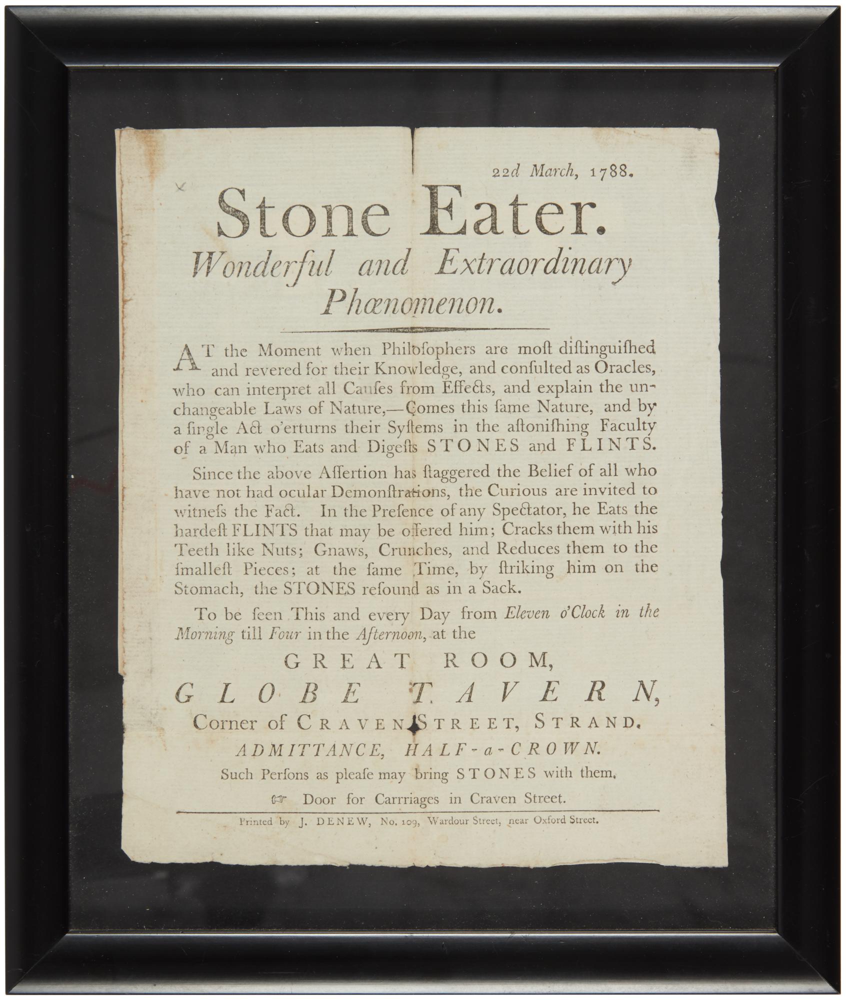 (Stone Eater) | "A Man who Eats and Digests Stones and Flints" | The ...