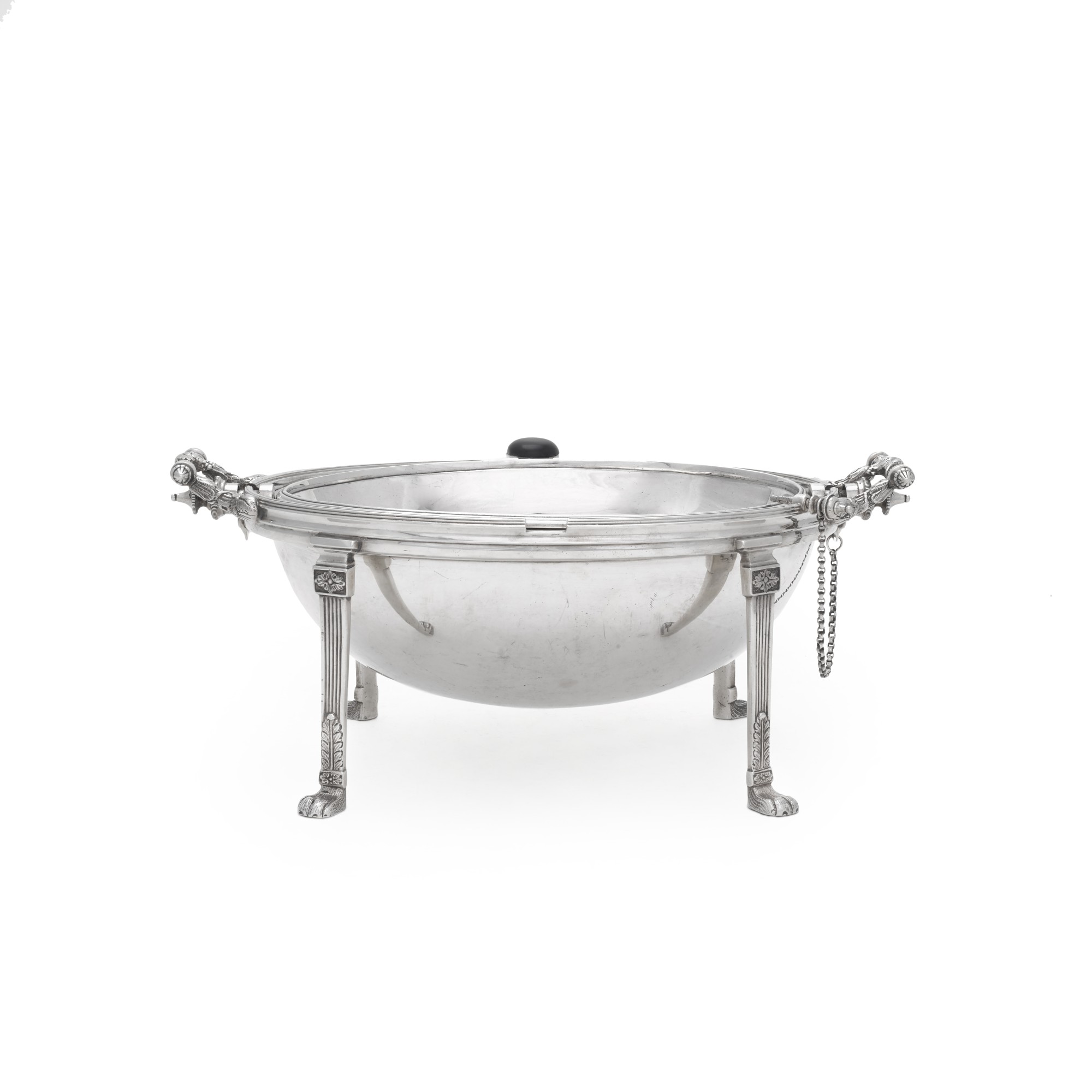 An Edwardian silver revolving warming dish, Mappin & Webb, Sheffield ...