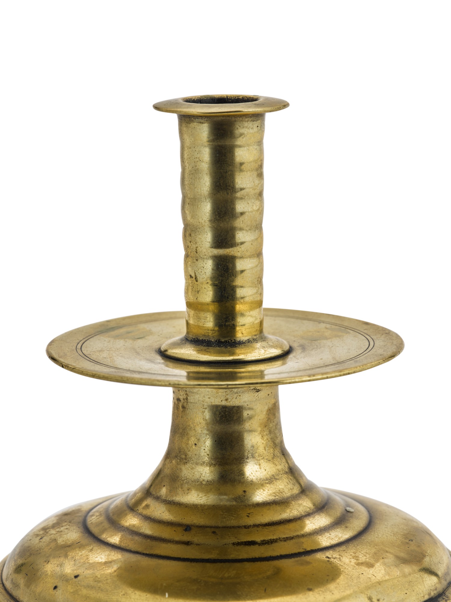 Very Fine and Rare English Cast Brass Mid-Drip 'Trumpet' Circular-Based ...